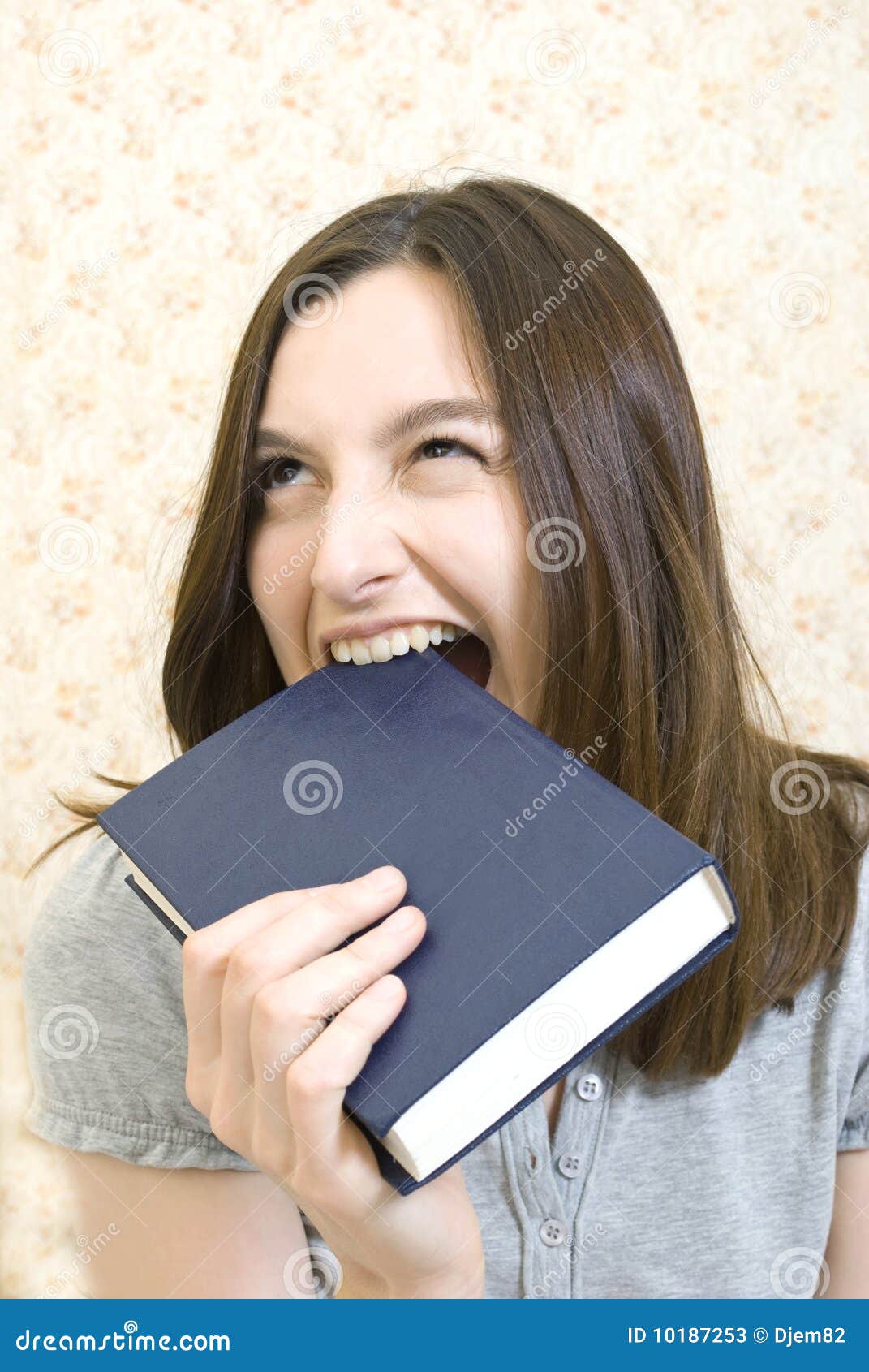 Woman with book stock image. Image of student, smile - 10187253
