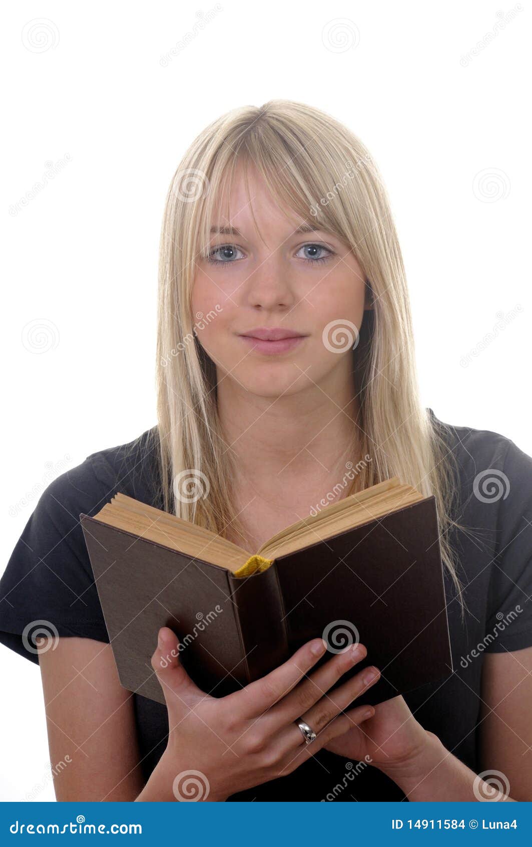 Woman with book stock photo. Image of learn, close, covered - 14911584