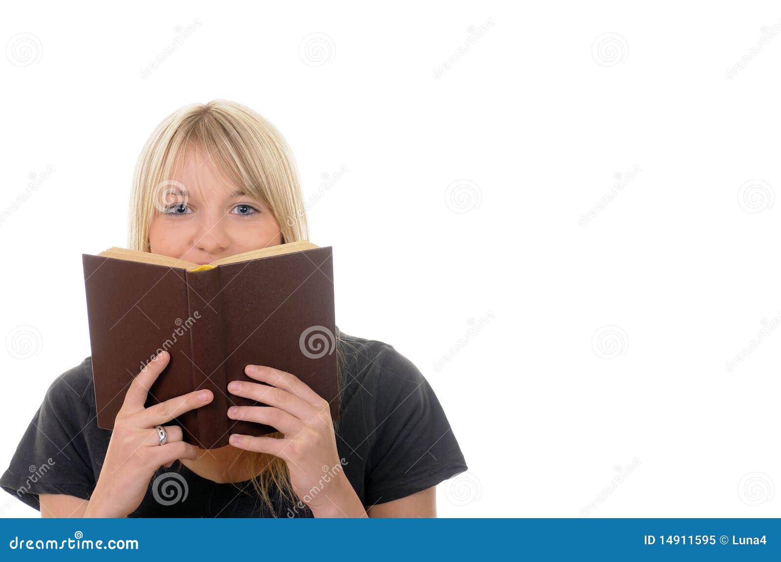Woman with book stock image. Image of schooling, girl - 14911595