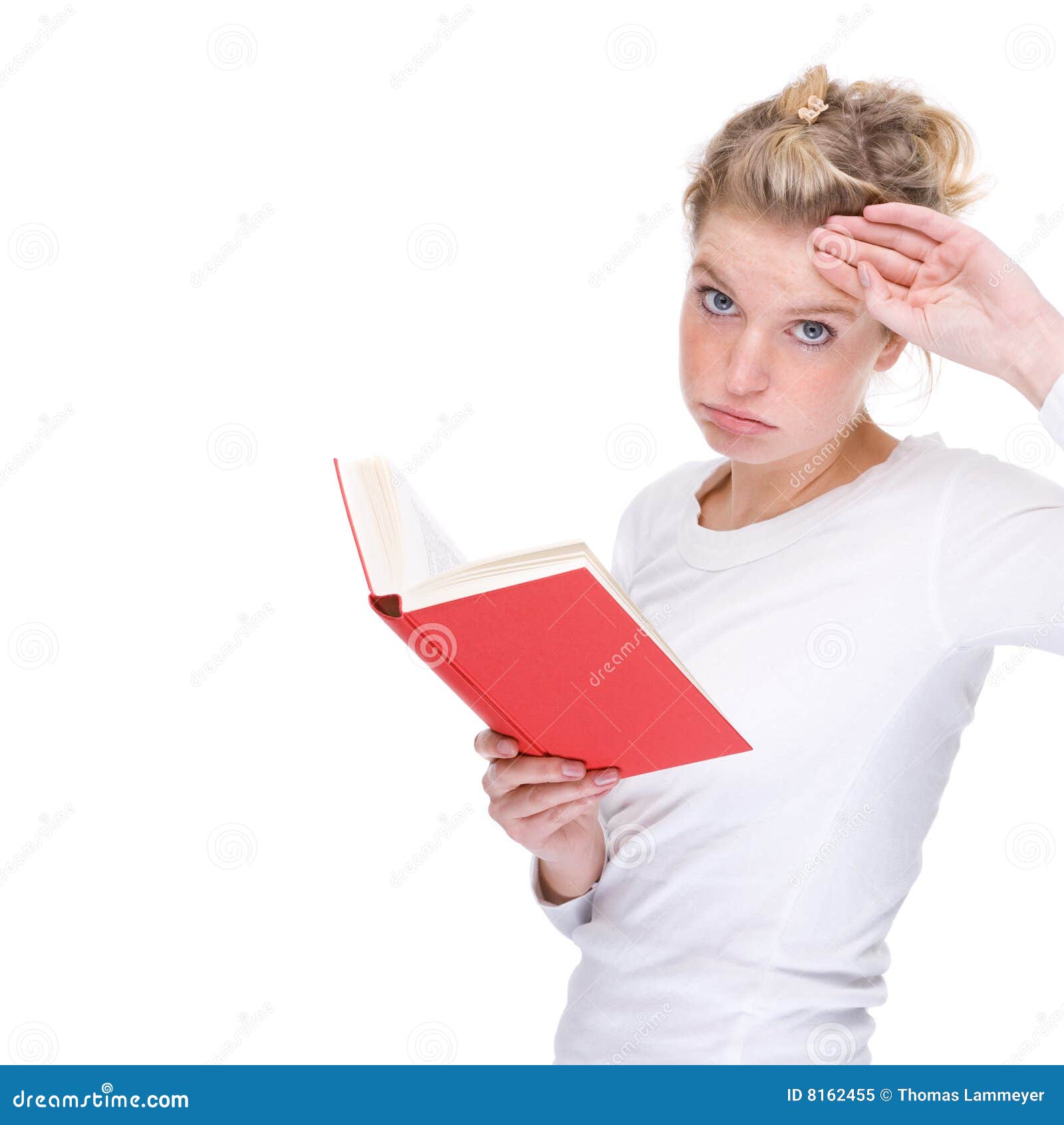 Woman with book stock image. Image of beauty, look, medium - 8162455