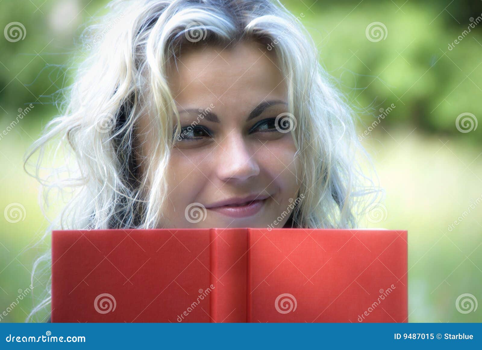 Woman with book stock image. Image of study, lessons, outside - 9487015