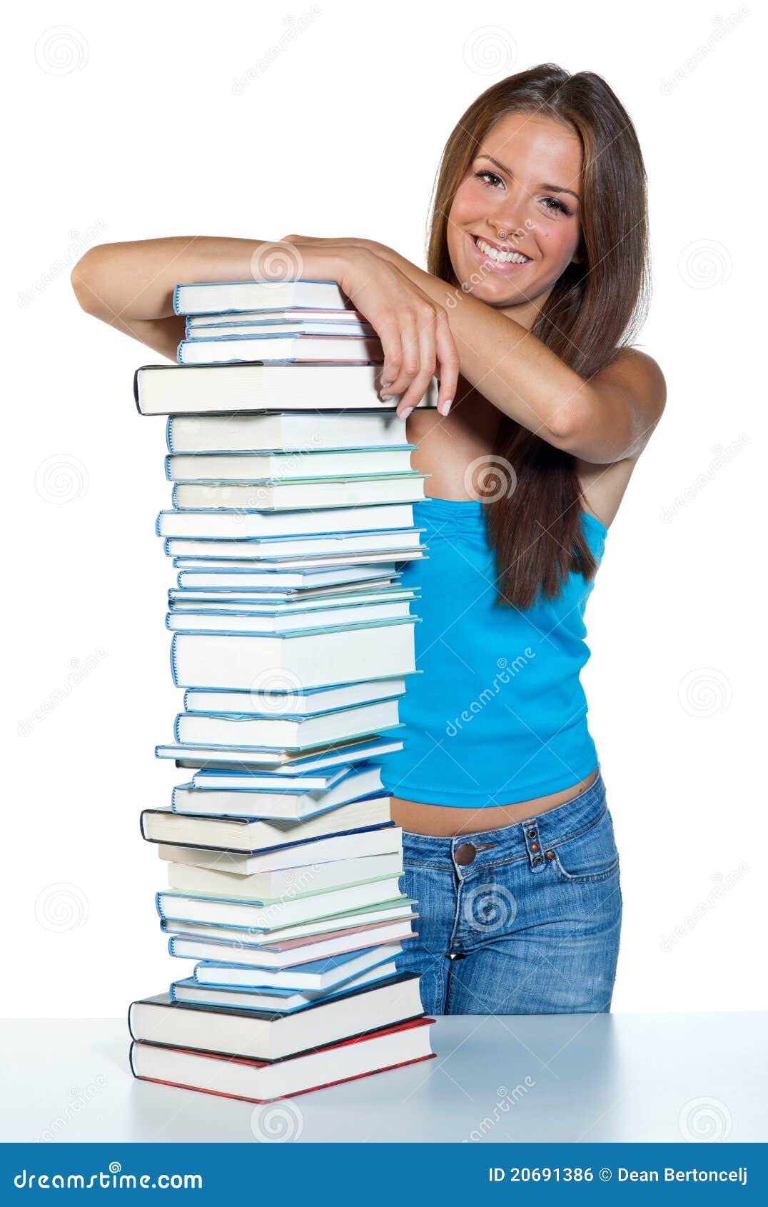 Woman with books stock photo. Image of encyclopedia, arts - 20691386
