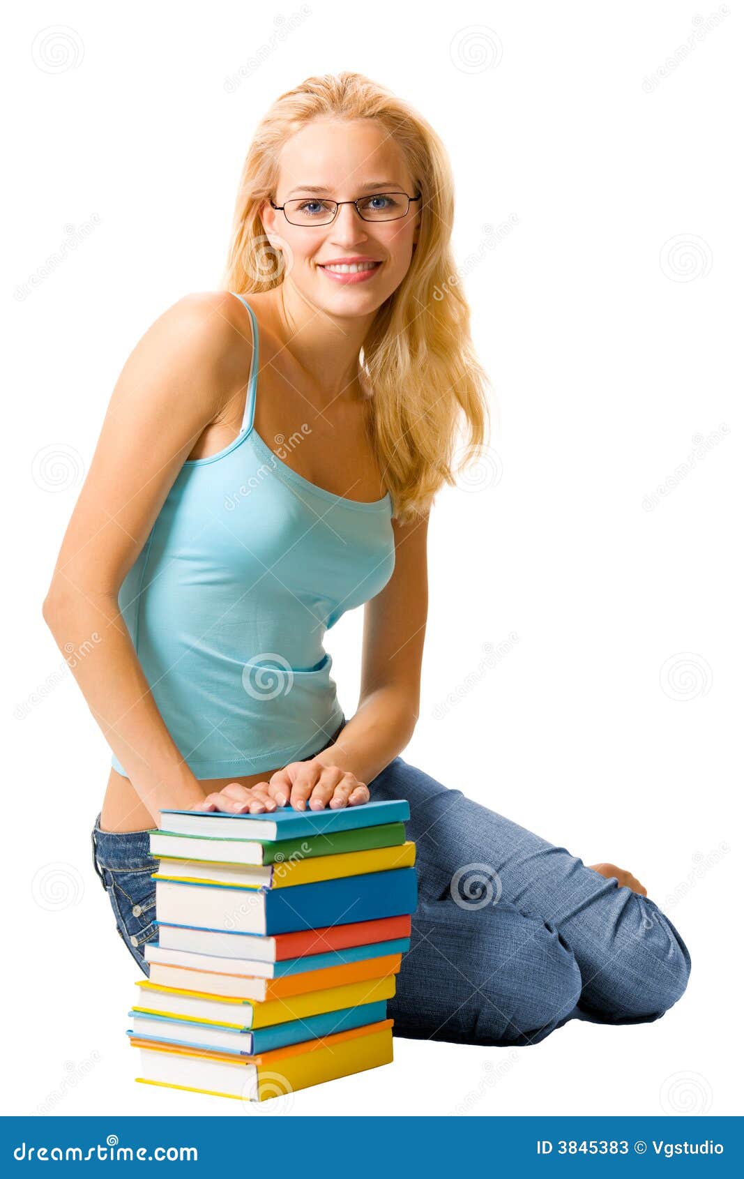 Woman with books stock image. Image of european, lifestyle - 3845383