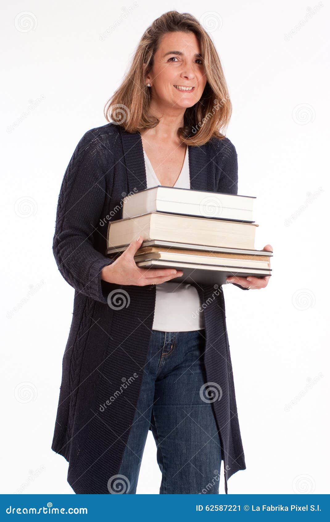 Woman with books stock image. Image of culture, knowledge - 62587221