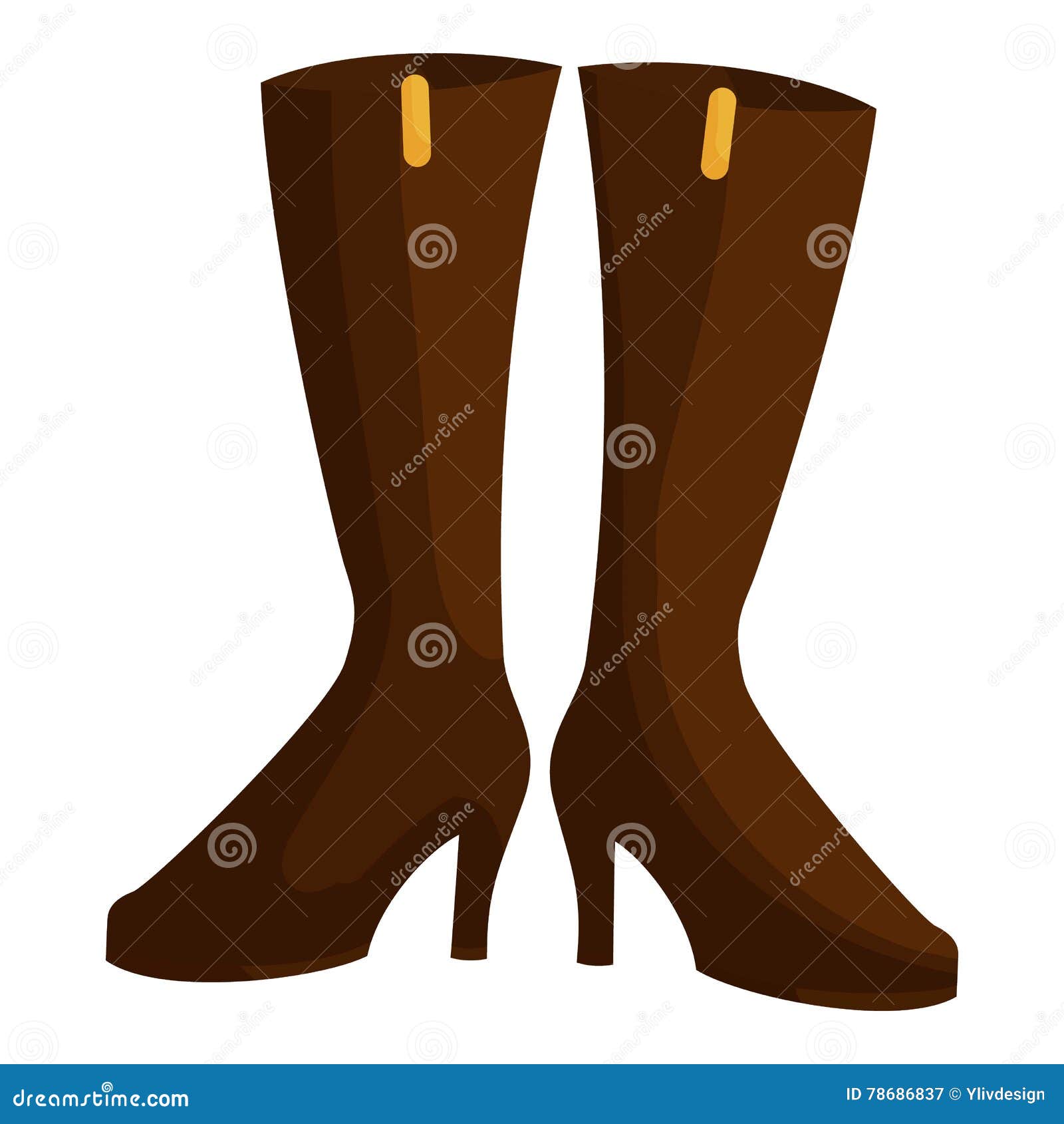 Woman Boots Icon, Cartoon Style Stock Vector - Illustration of human ...