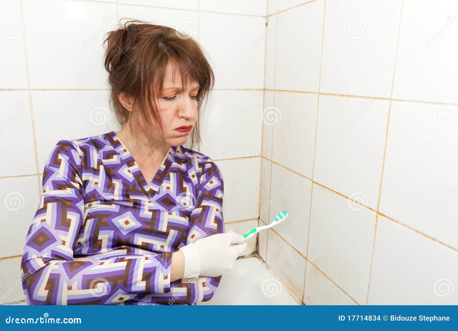 Woman boring cleaning time stock photo. Image of bored - 17714834