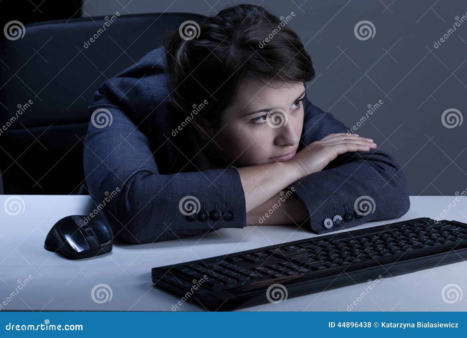 Woman And Boring Night Royalty-Free Stock Photo | CartoonDealer.com ...