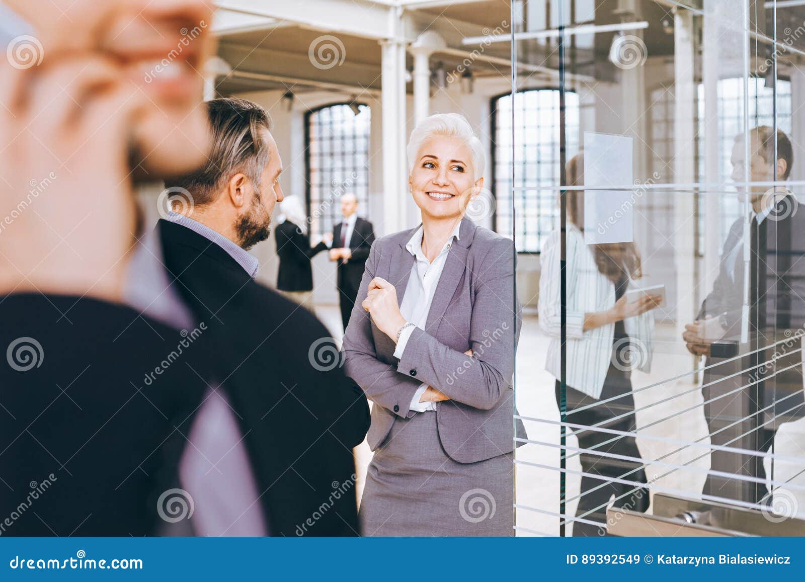 Woman Boss Talking with Client Stock Image - Image of corporate ...