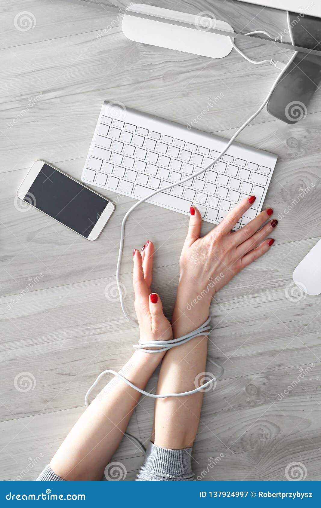 Dependence on New Technologies. Stock Image - Image of problem ...