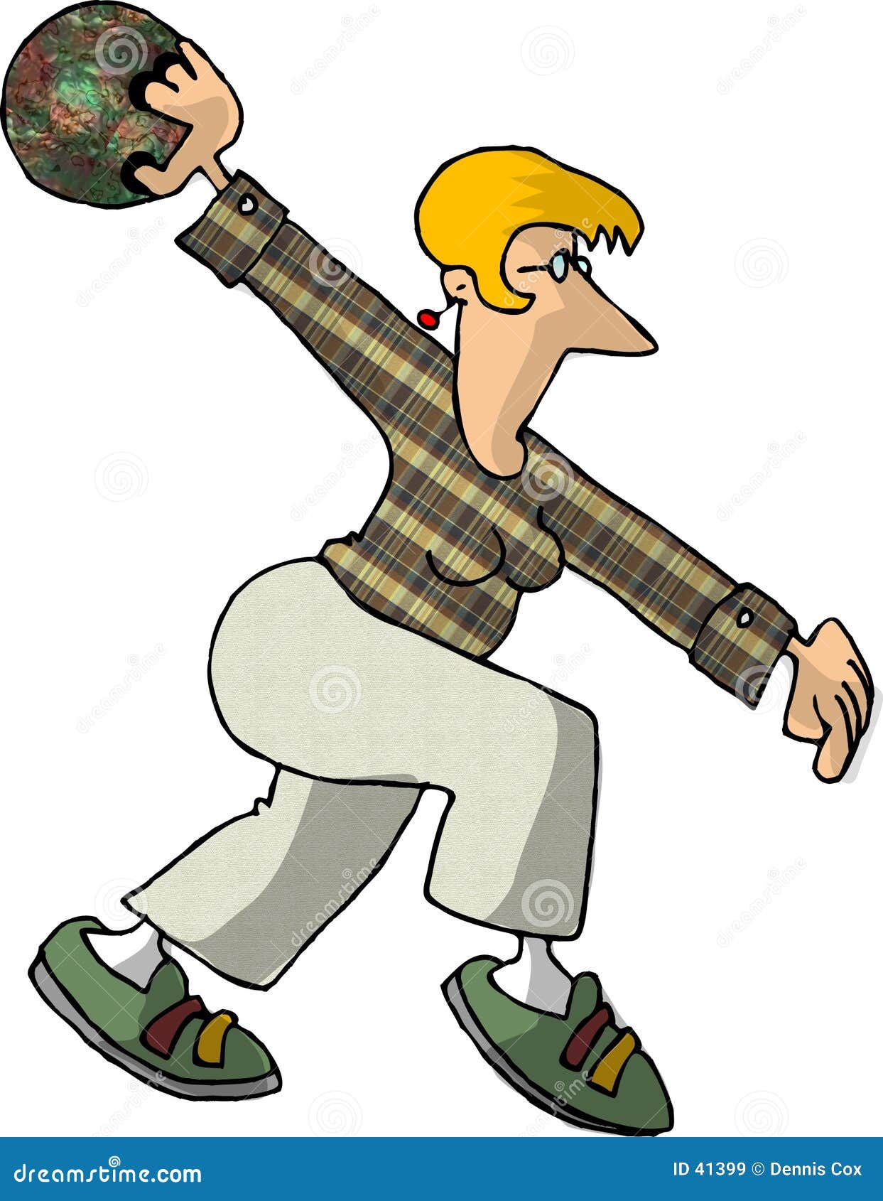 Woman Bowler Royalty-Free Cartoon | CartoonDealer.com #41399