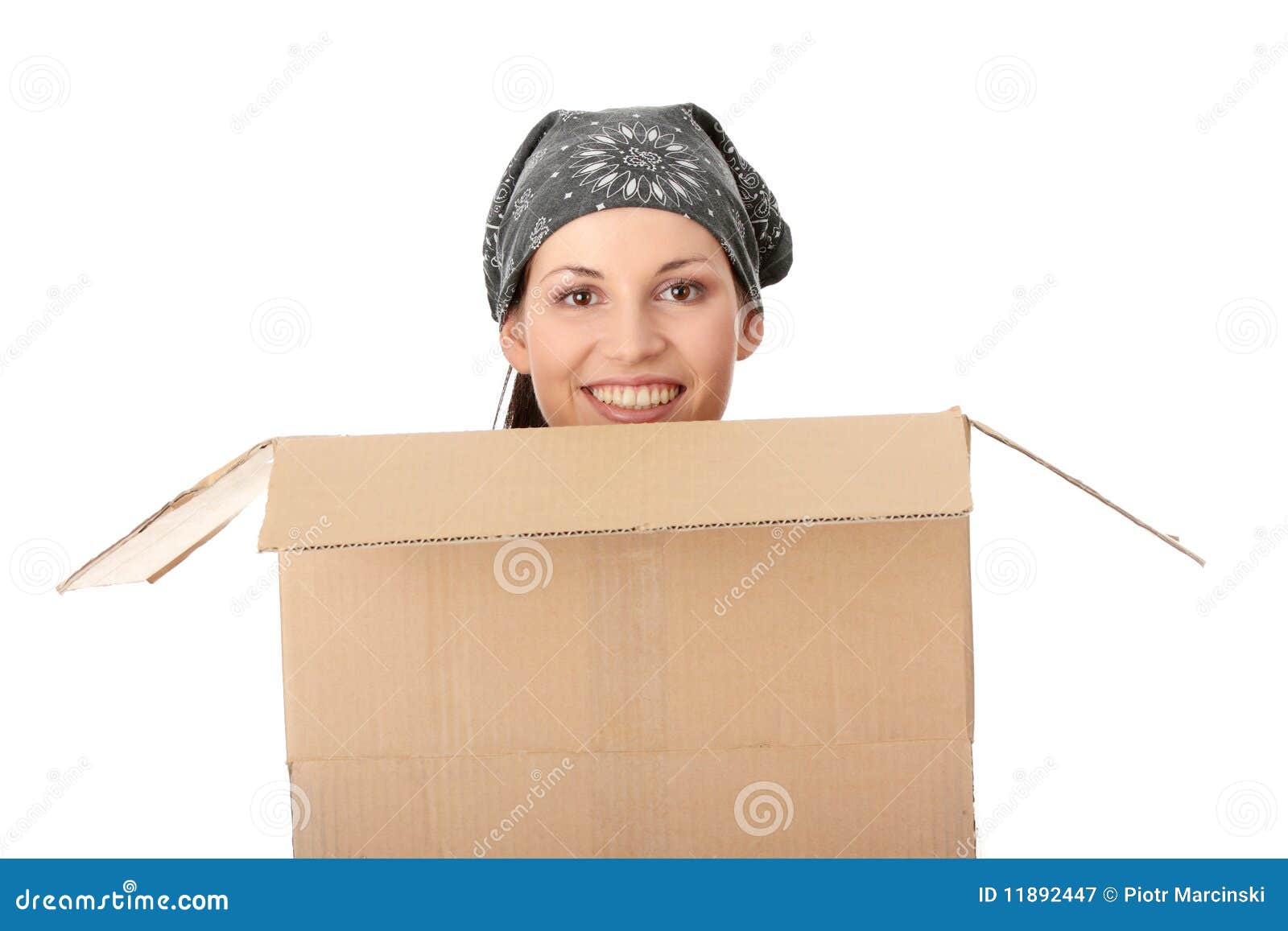 Woman with box stock image. Image of beauty, package - 11892447
