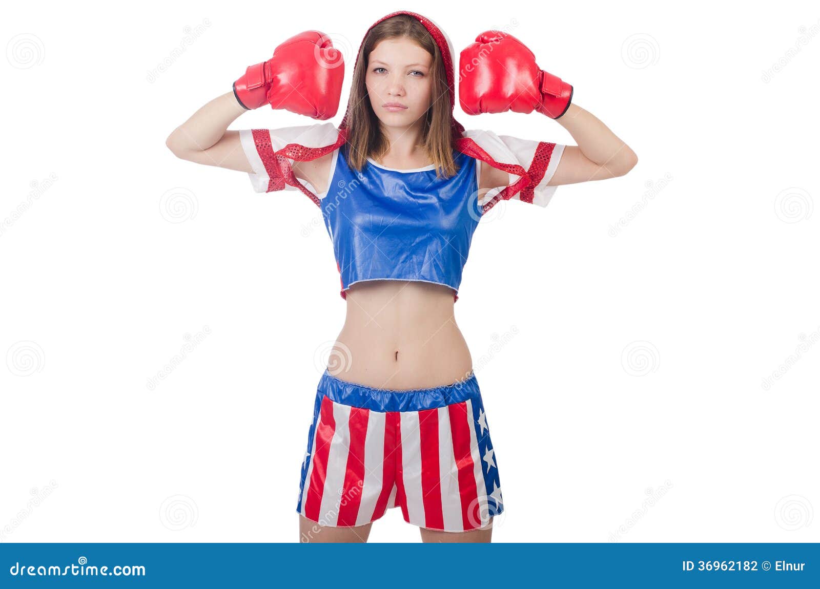 Woman boxer in uniform stock photo. Image of boxer, muscular - 36962182