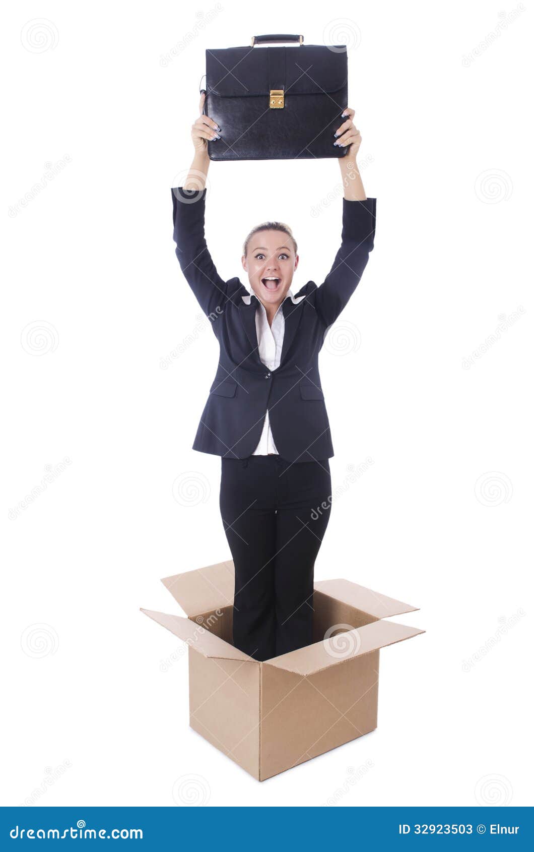 Woman with boxes stock image. Image of courier, businesswoman - 32923503