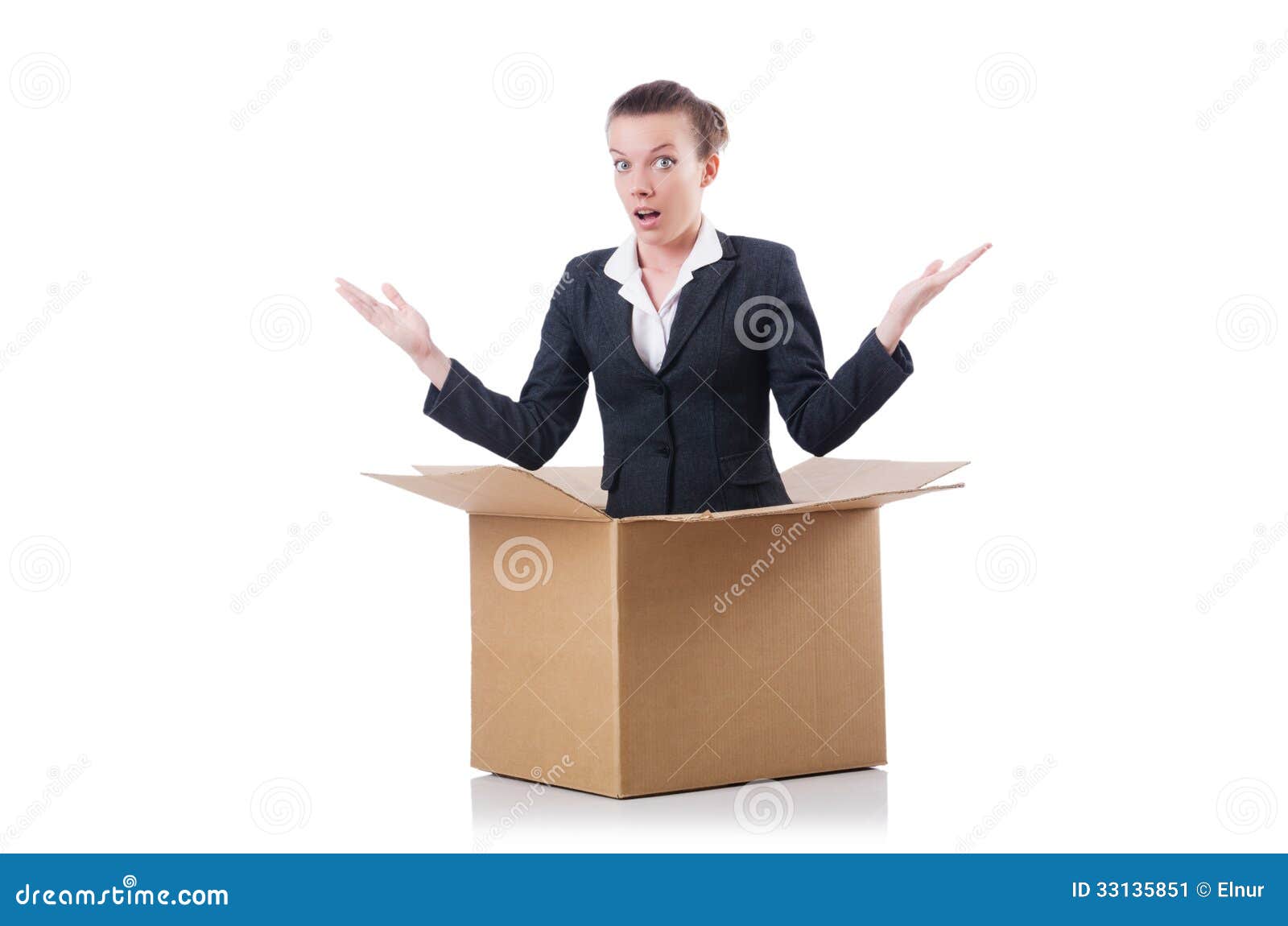 Woman with boxes stock image. Image of carrying, female - 33135851