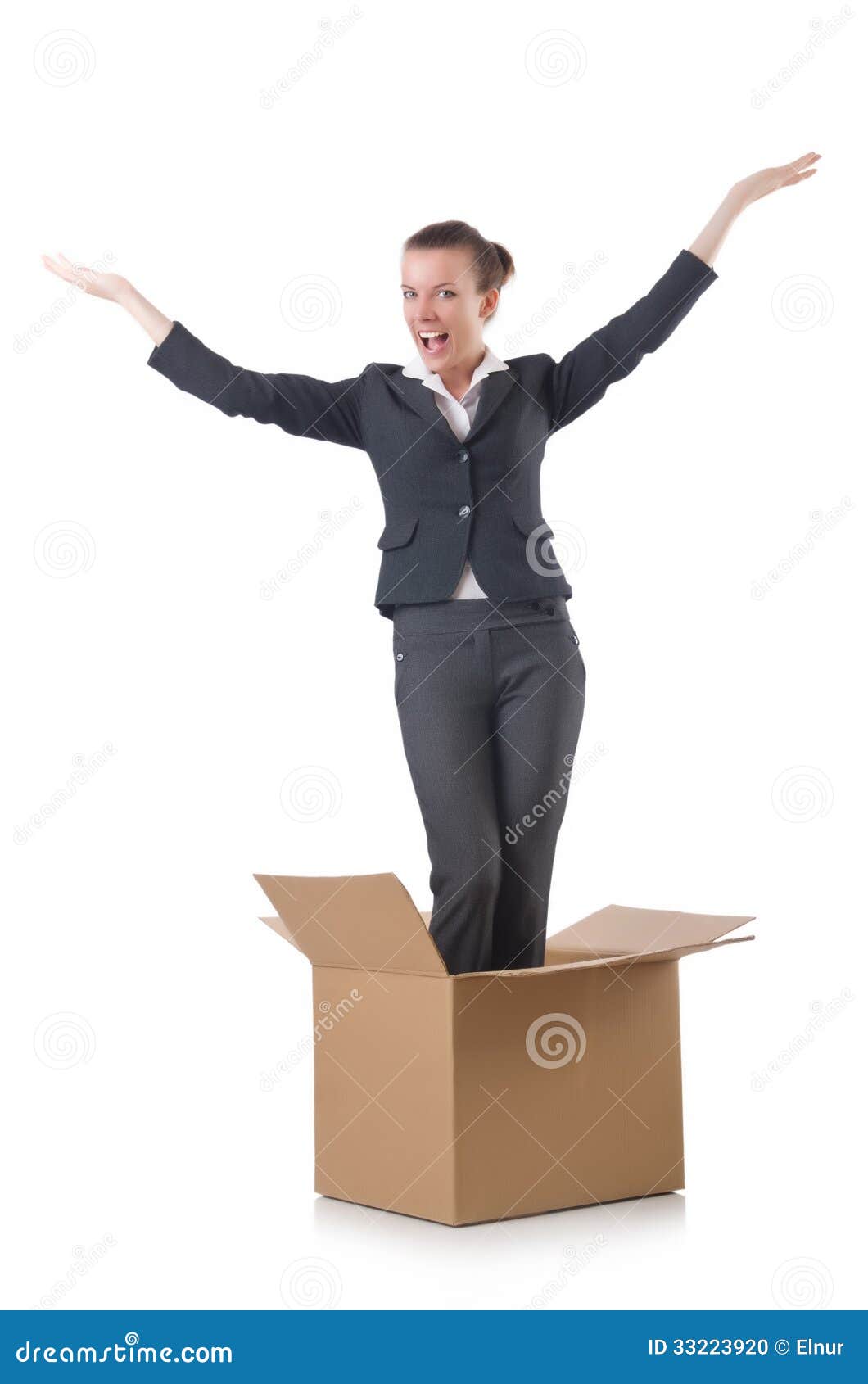 Woman with boxes stock photo. Image of carrying, carton - 33223920