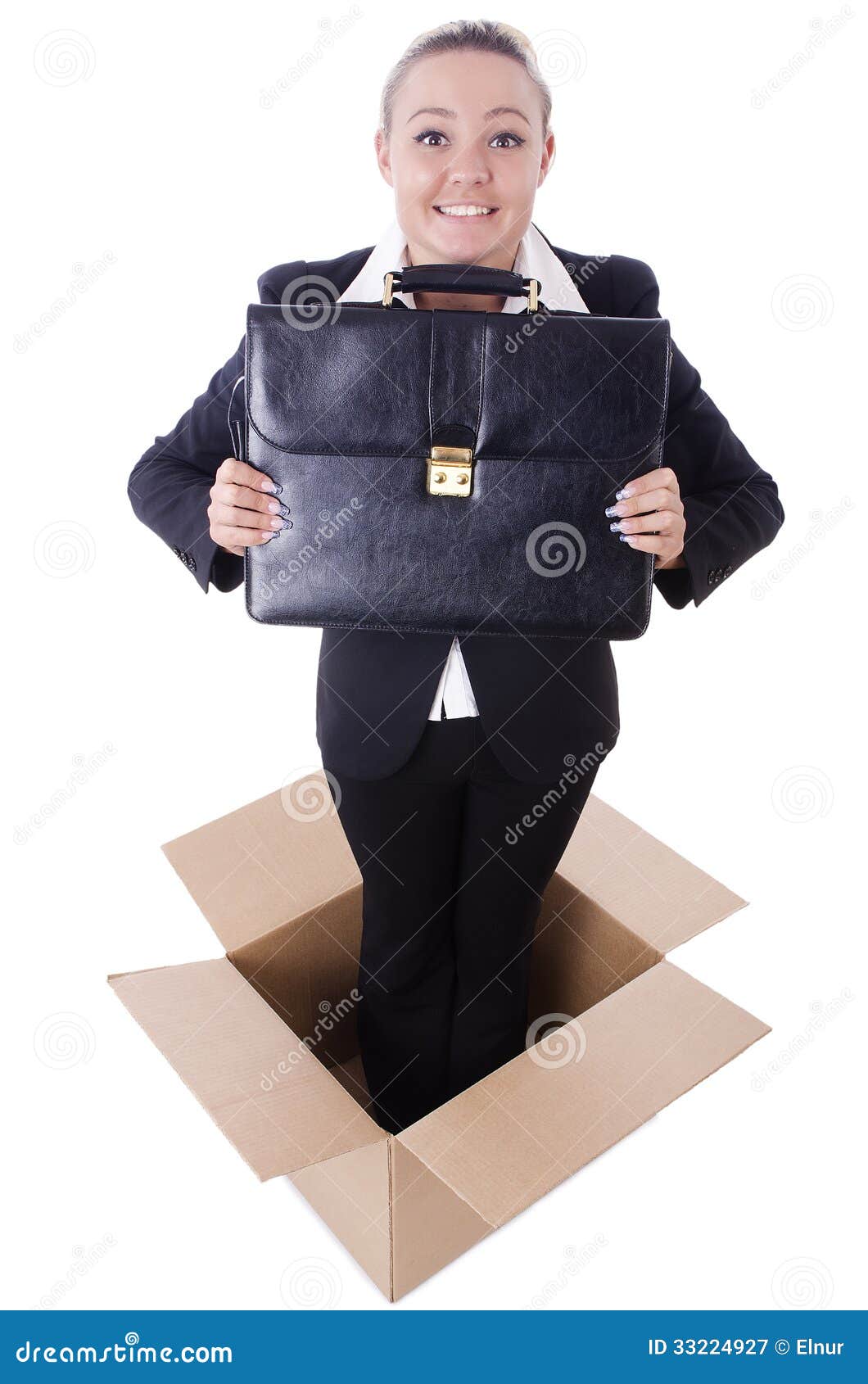 Woman with boxes stock image. Image of cardboard, humor - 33224927