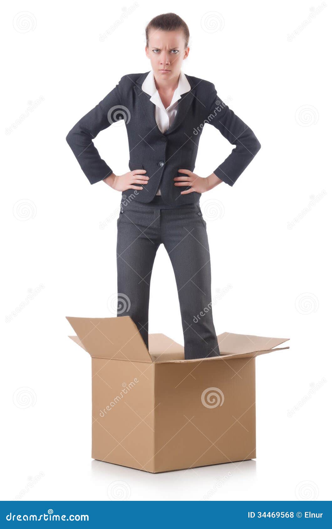 Woman with boxes stock photo. Image of delivering, moving - 34469568