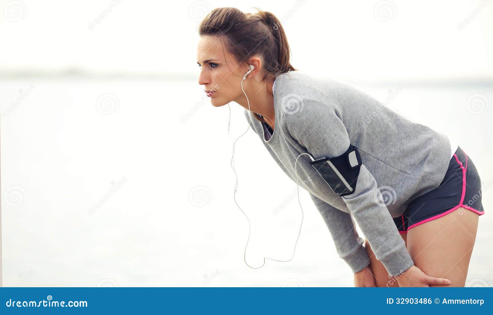 Woman on a Break after Jogging Stock Photo - Image of adult, exercising ...