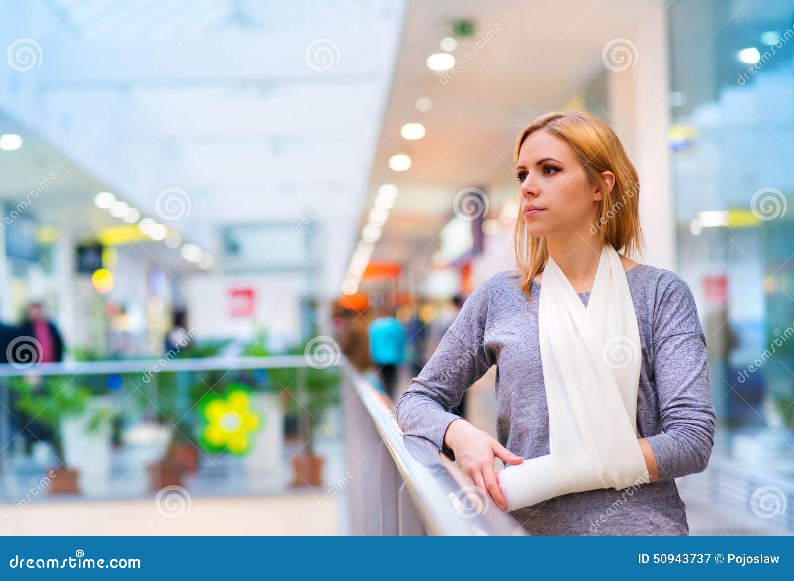 Woman with broken arm stock image. Image of patient, orthopedic - 50943737