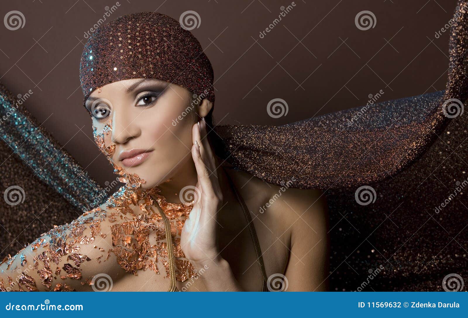 Woman in bronze stock photo. Image of beauty, feminine - 11569632