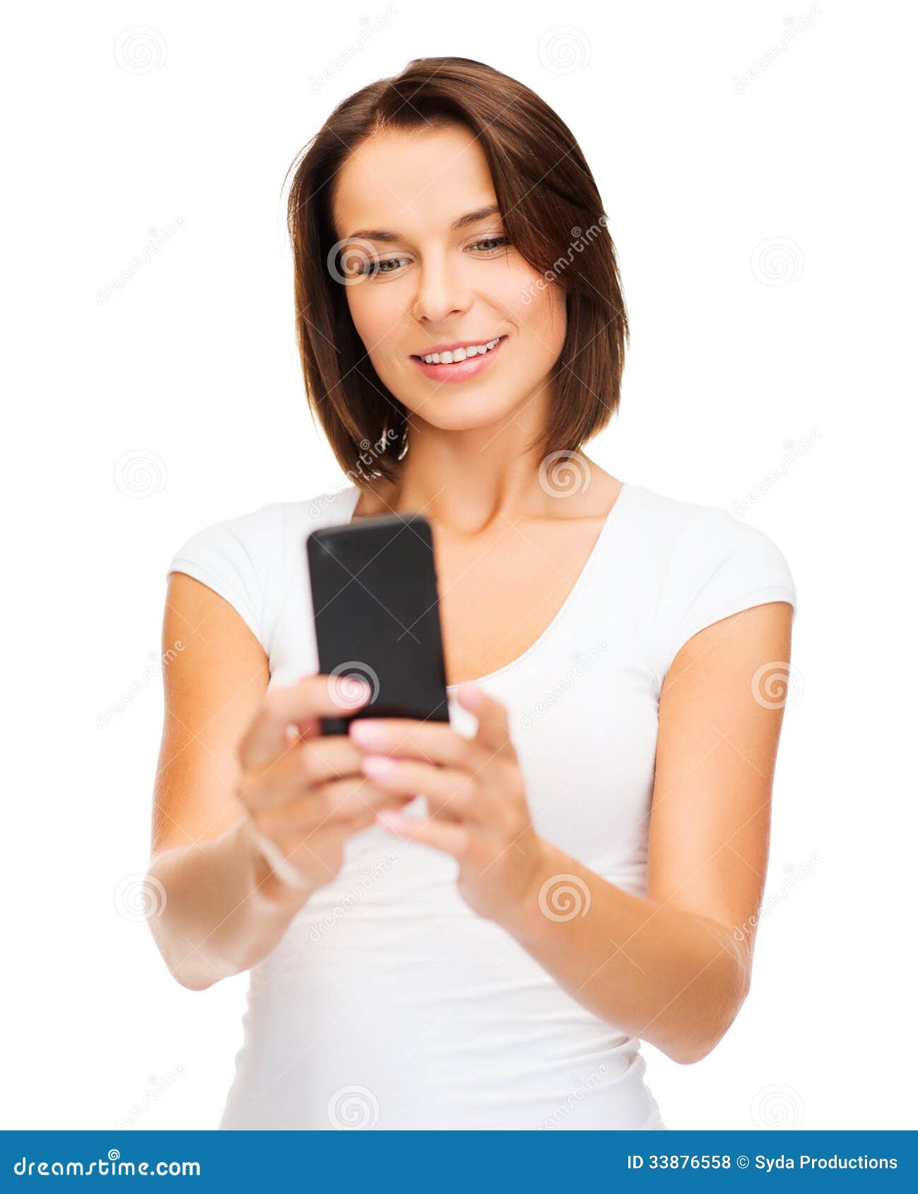 Woman Browsing in Smartphone Stock Photo - Image of network, chatting ...