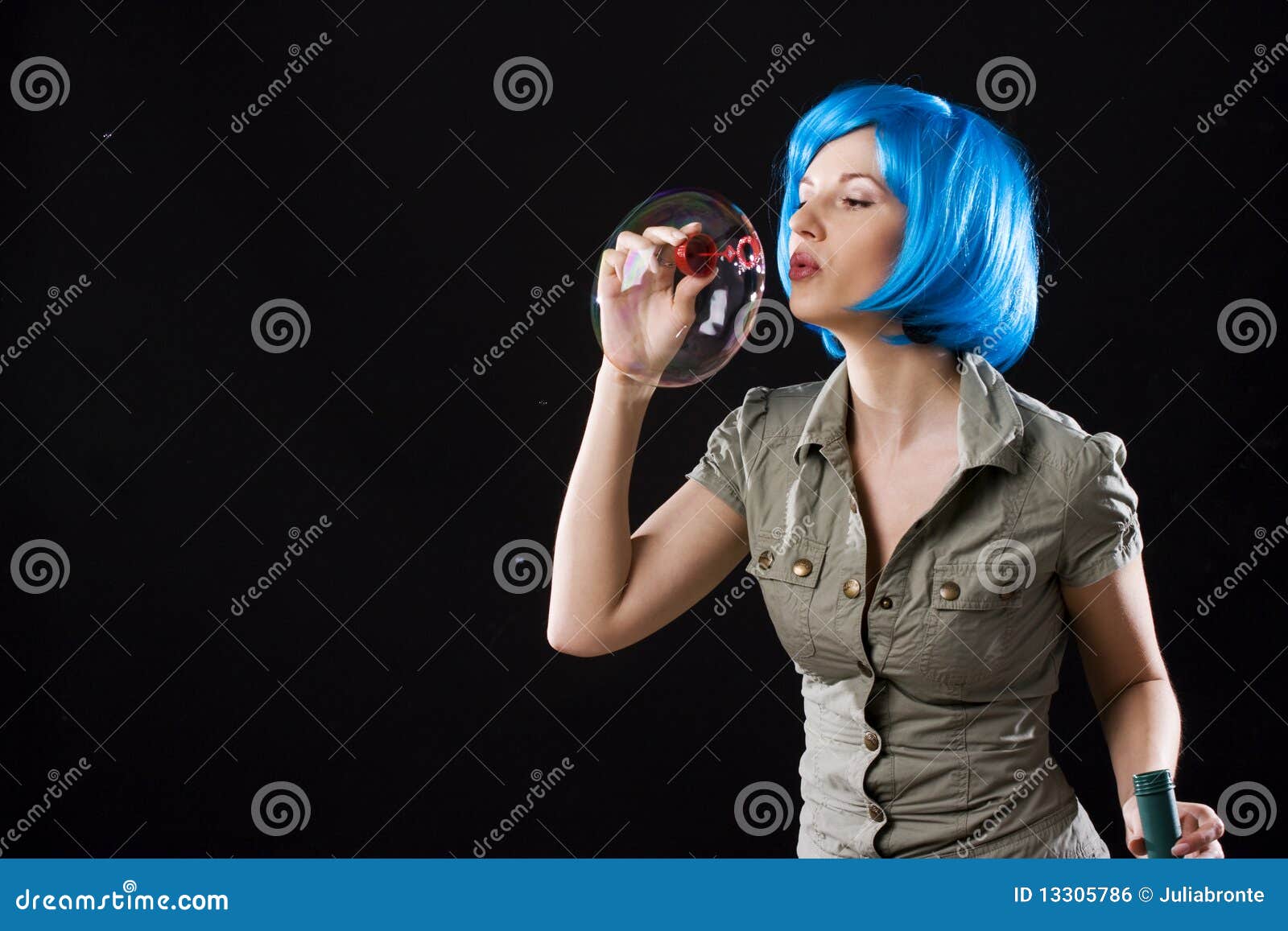 Woman with bubbles stock photo. Image of glamour, style - 13305786