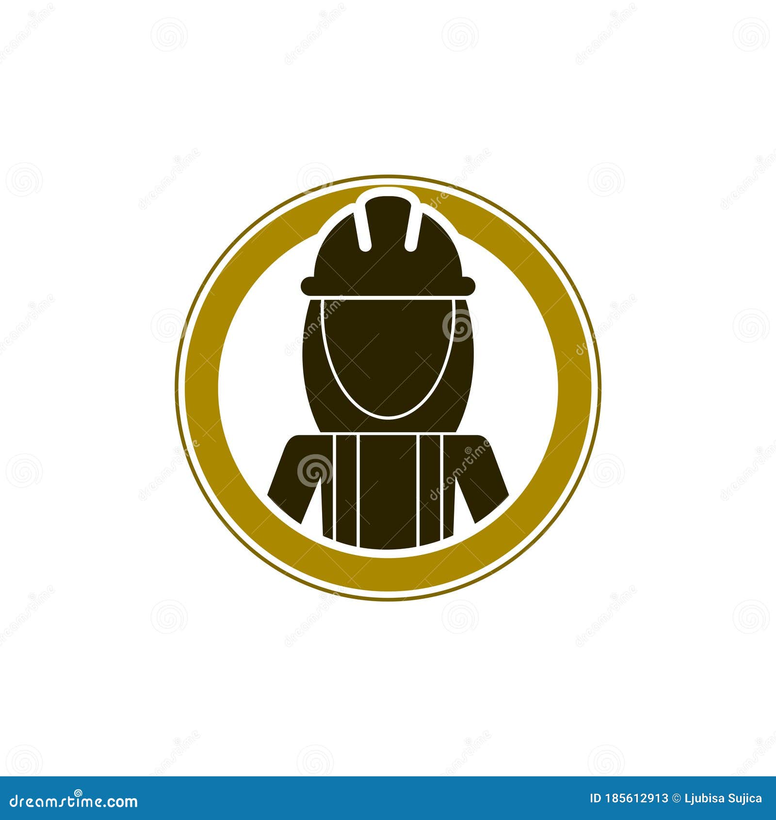 Woman Builder Icon Isolated on White Background. Woman Construction ...