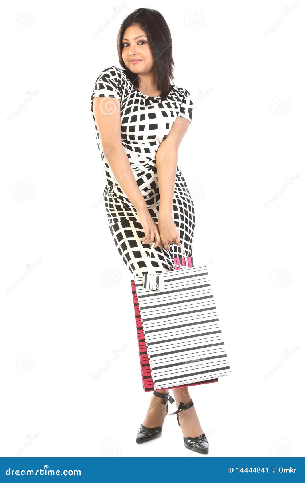 Woman with a Bunch of Shopping Bags Stock Image - Image of female ...