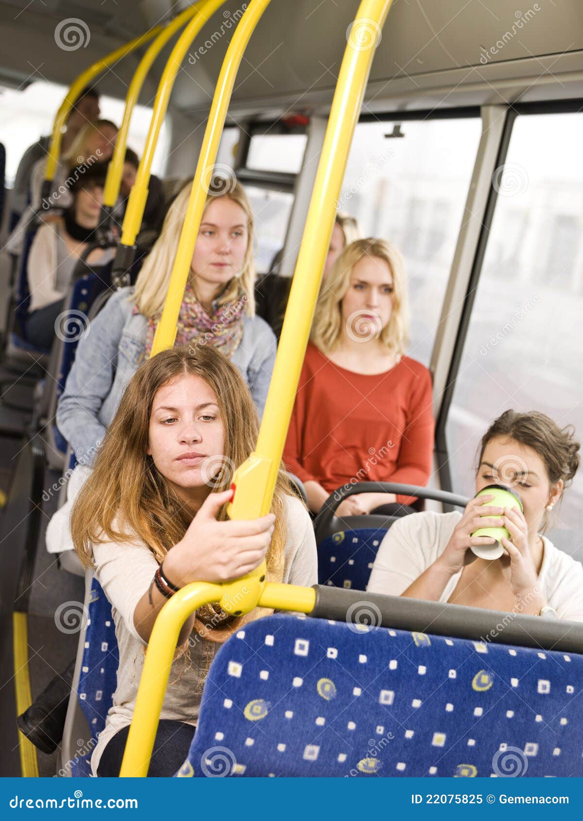 Woman on the bus stock image. Image of transportation - 22075825