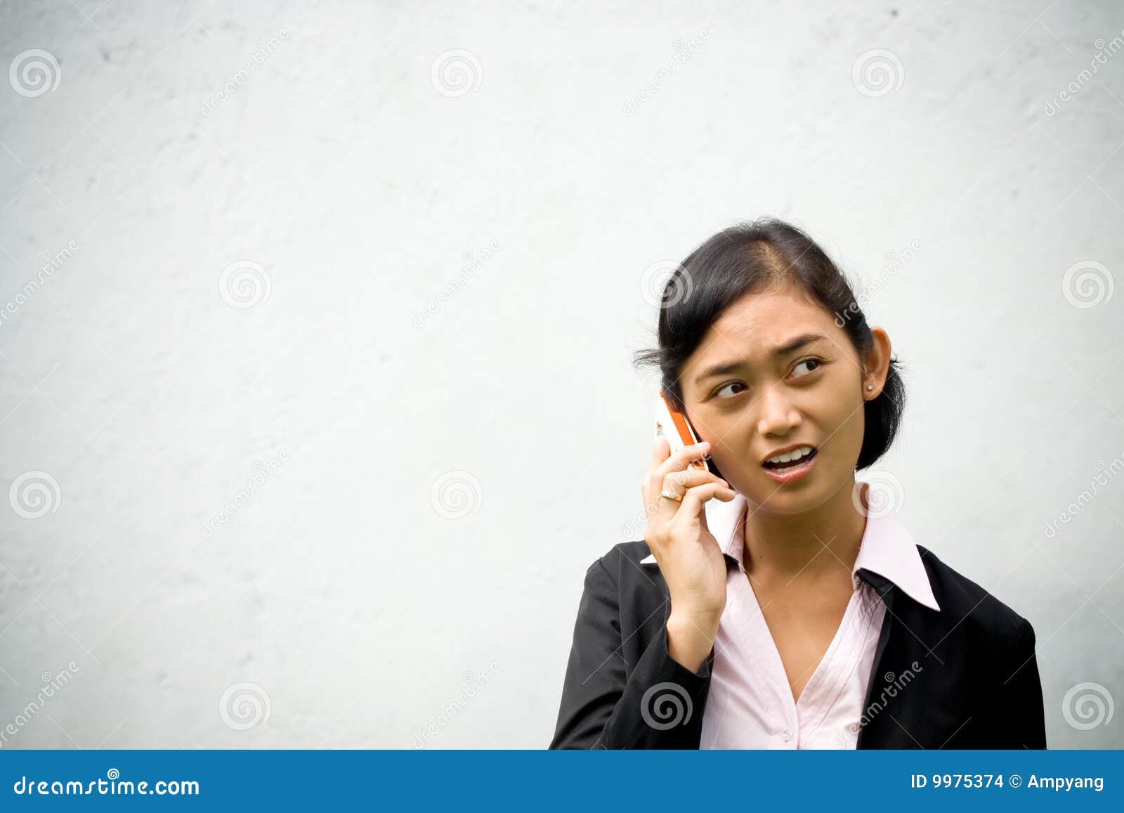 Woman in Business Phone Call Stock Photo - Image of phone, black: 9975374
