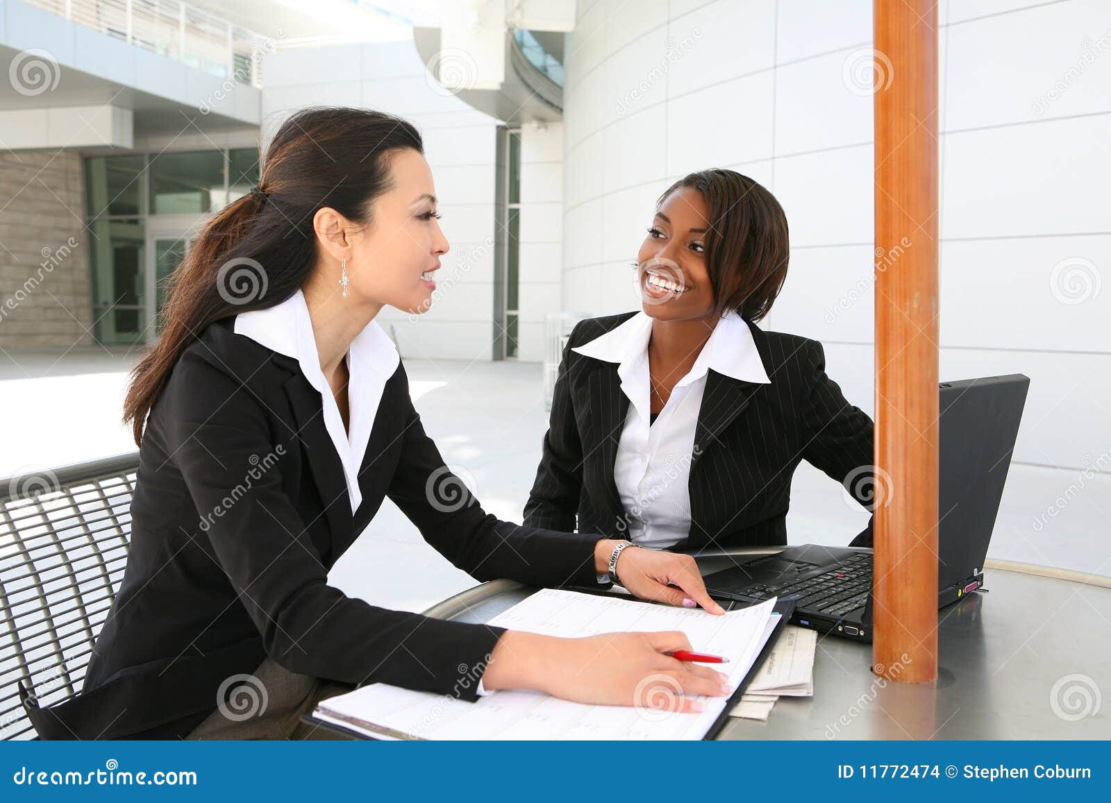 Woman Business Team at Office Stock Photo - Image of career, black ...