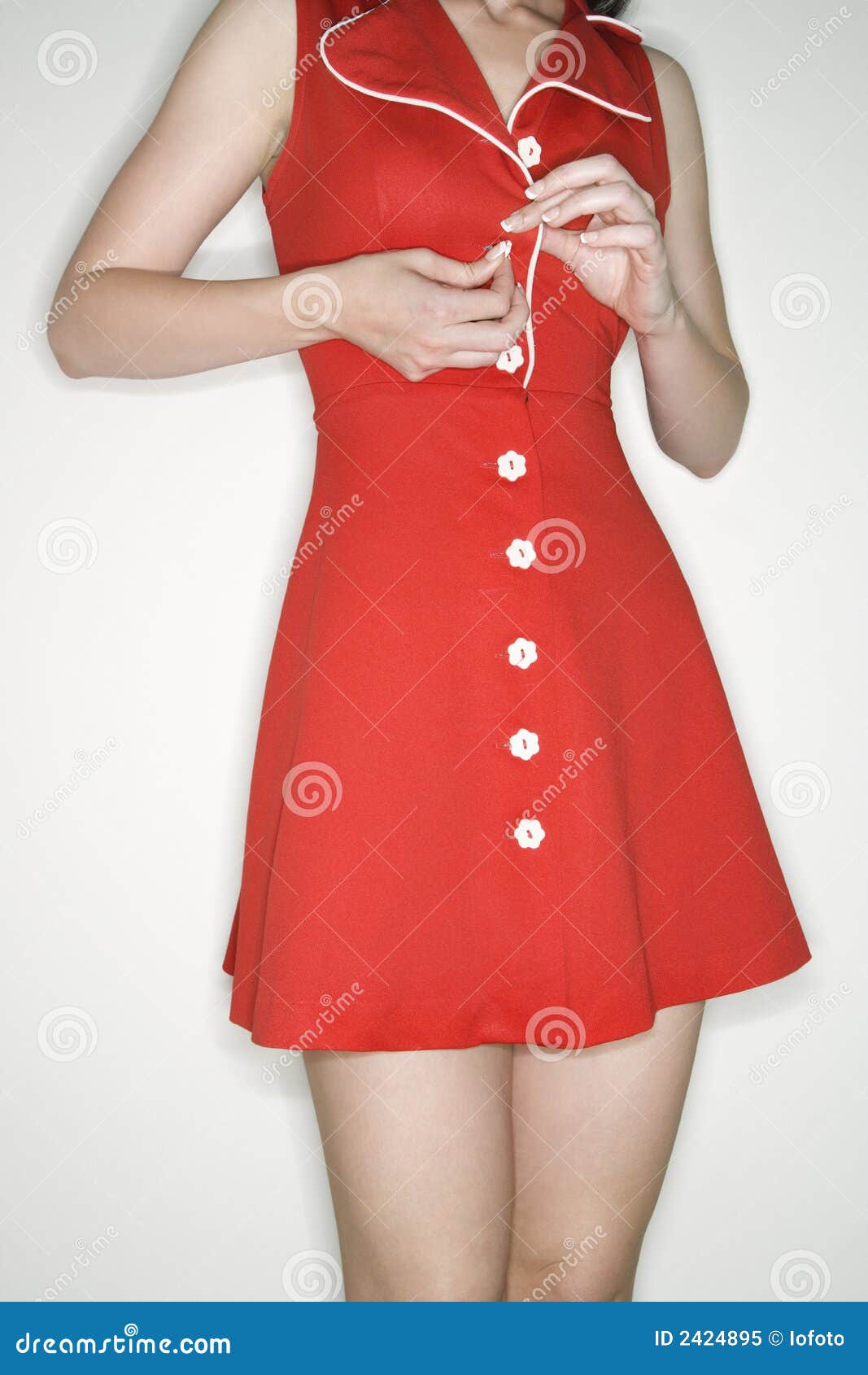 Woman buttoning dress. stock image. Image of fashion, 061026g0225 - 2424895