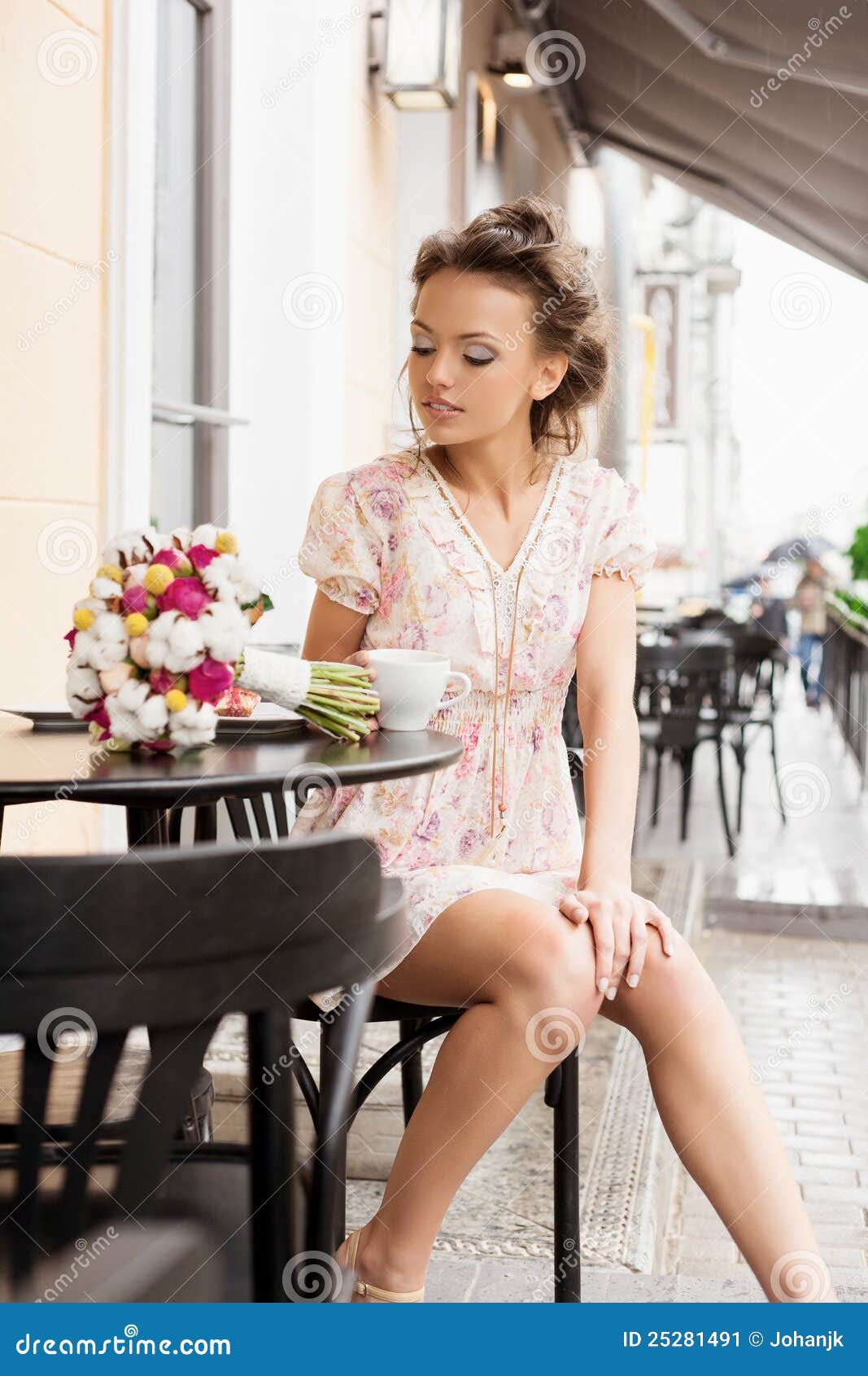 Woman in cafe stock image. Image of fashion, female, caucasian - 25281491