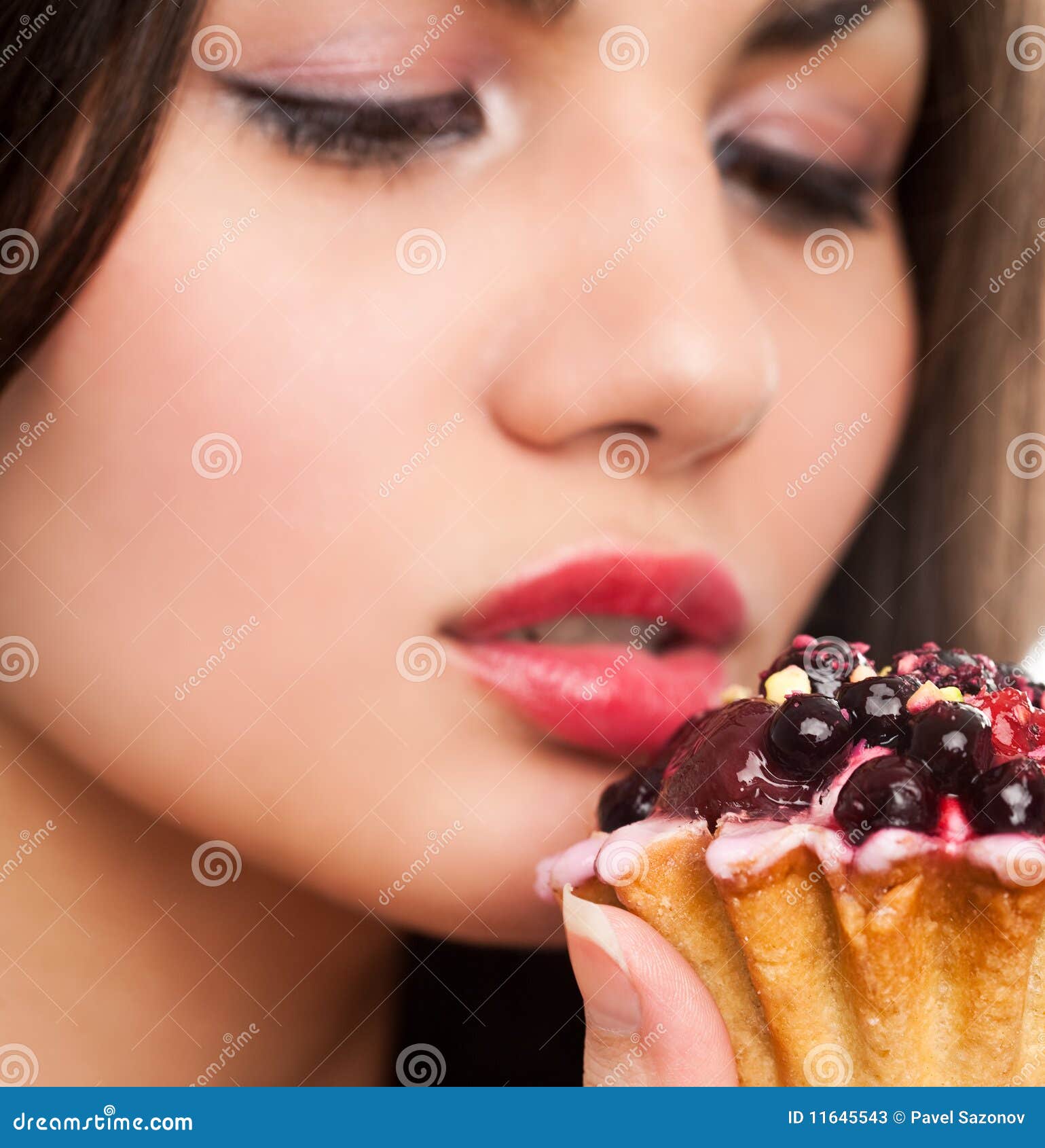 Woman and cake stock image. Image of hair, adult, cake - 11645543