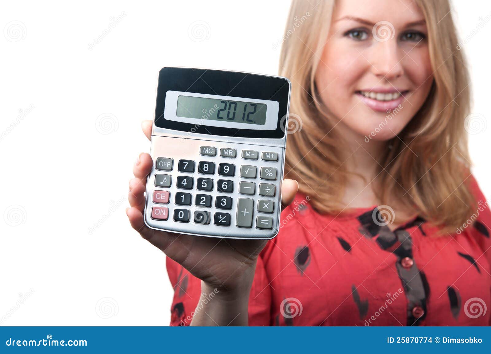 Woman with calculator stock photo. Image of leadership - 25870774