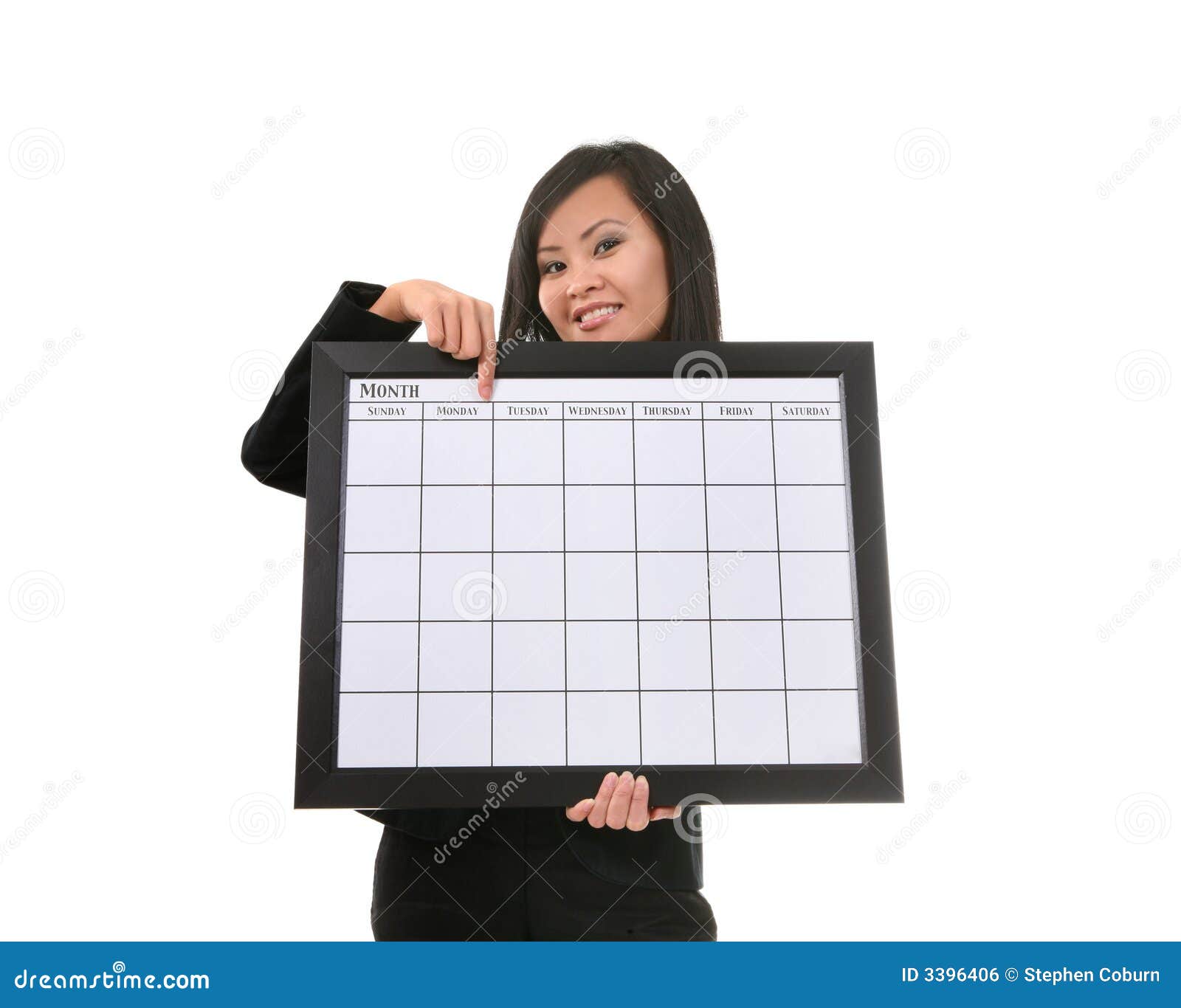 Woman with Calendar stock photo. Image of customer, calendar - 3396406