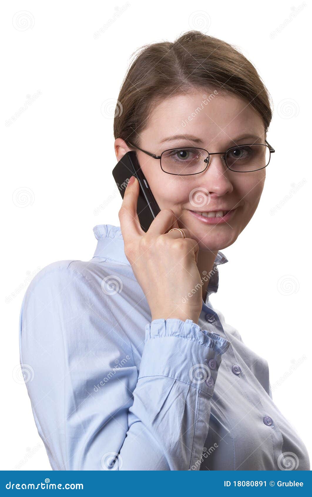Woman on call stock image. Image of white, contact, cheerful - 18080891