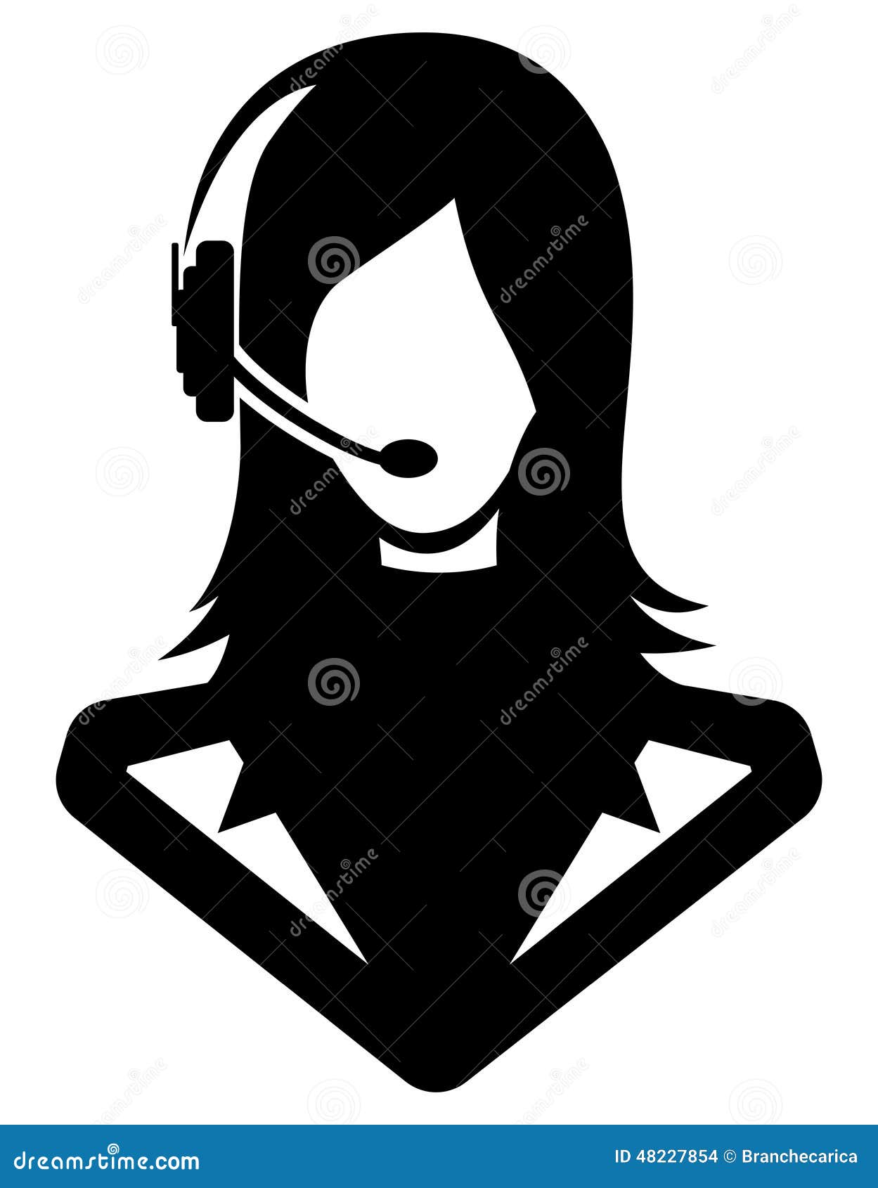 Woman call center icon stock vector. Illustration of women - 48227854