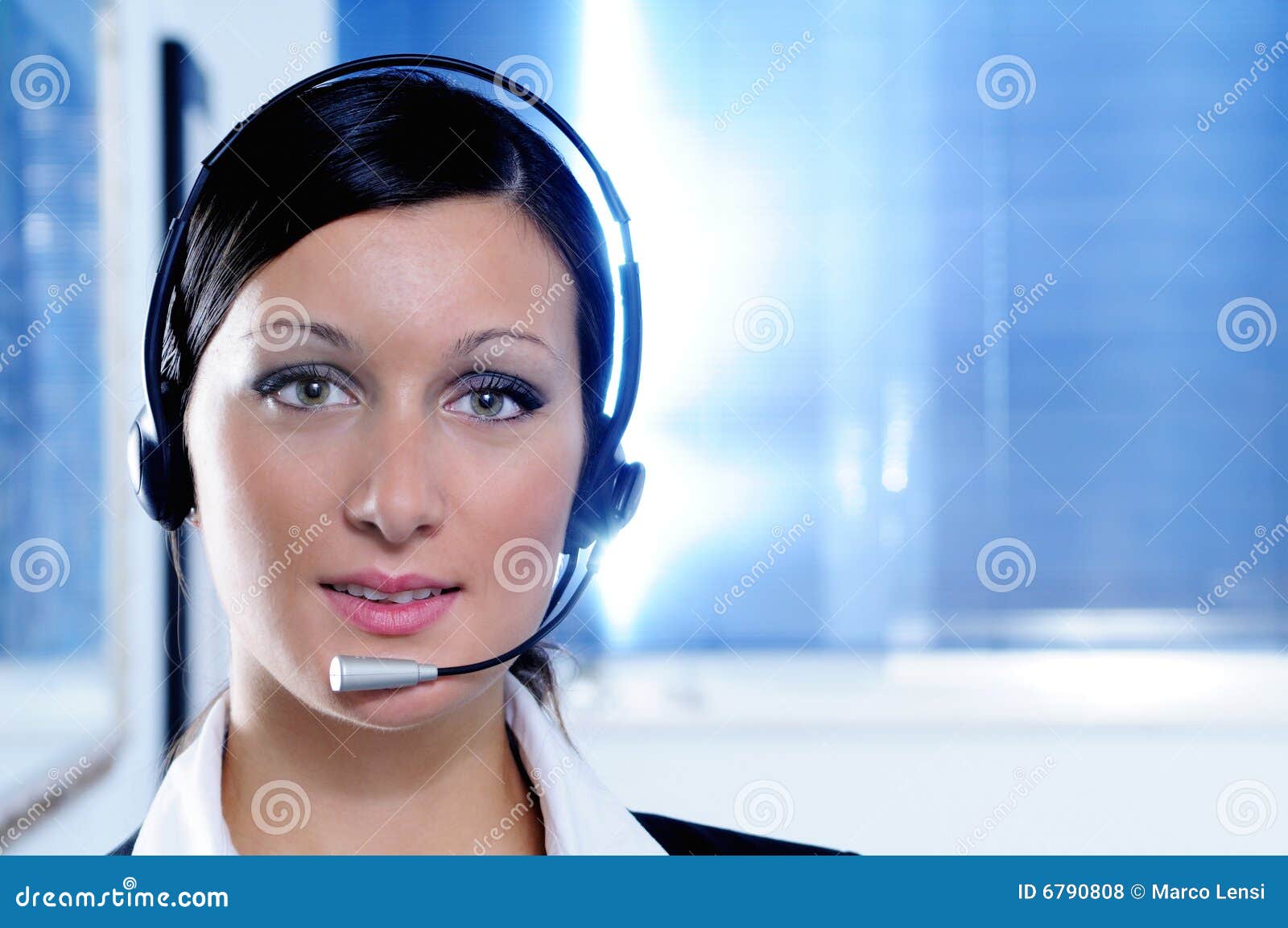 Woman and call centre stock photo. Image of telephonist - 6790808