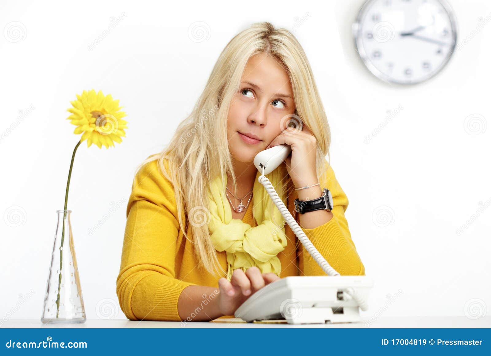 Woman calling stock image. Image of color, dialing, corporate - 17004819