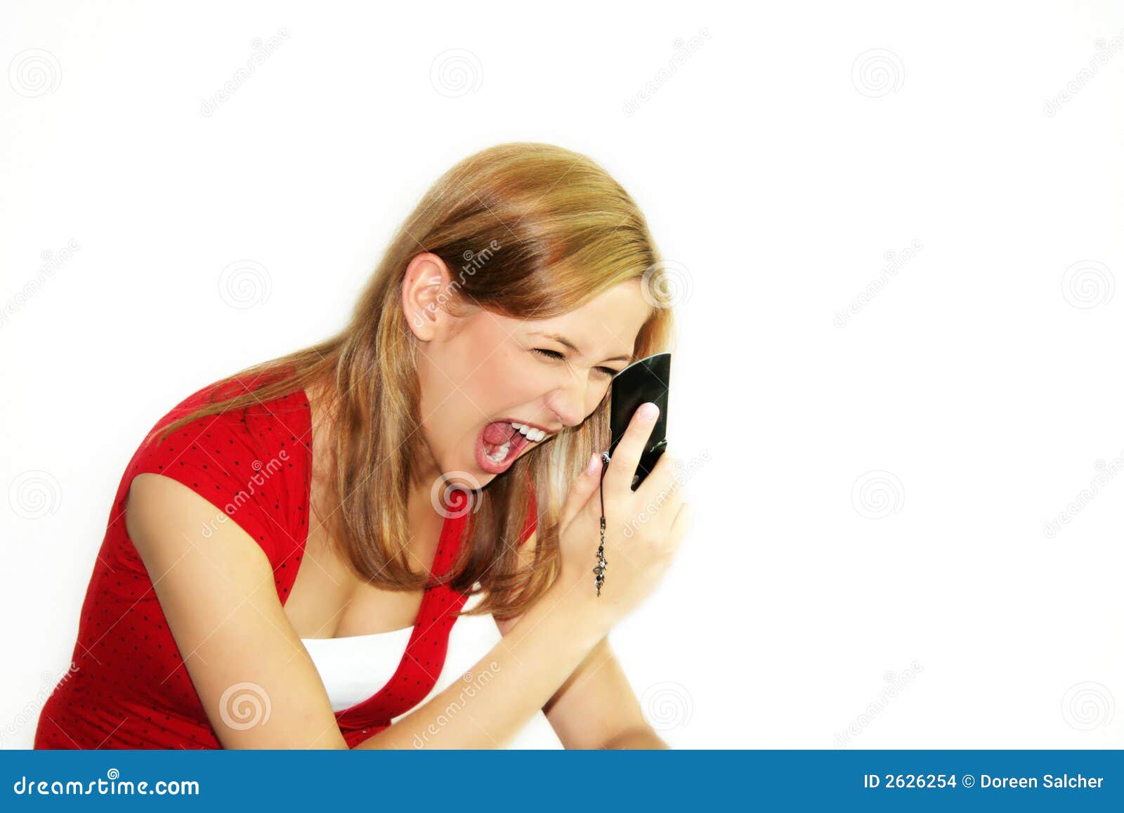 Woman is calling stock photo. Image of eyes, angry, home - 2626254