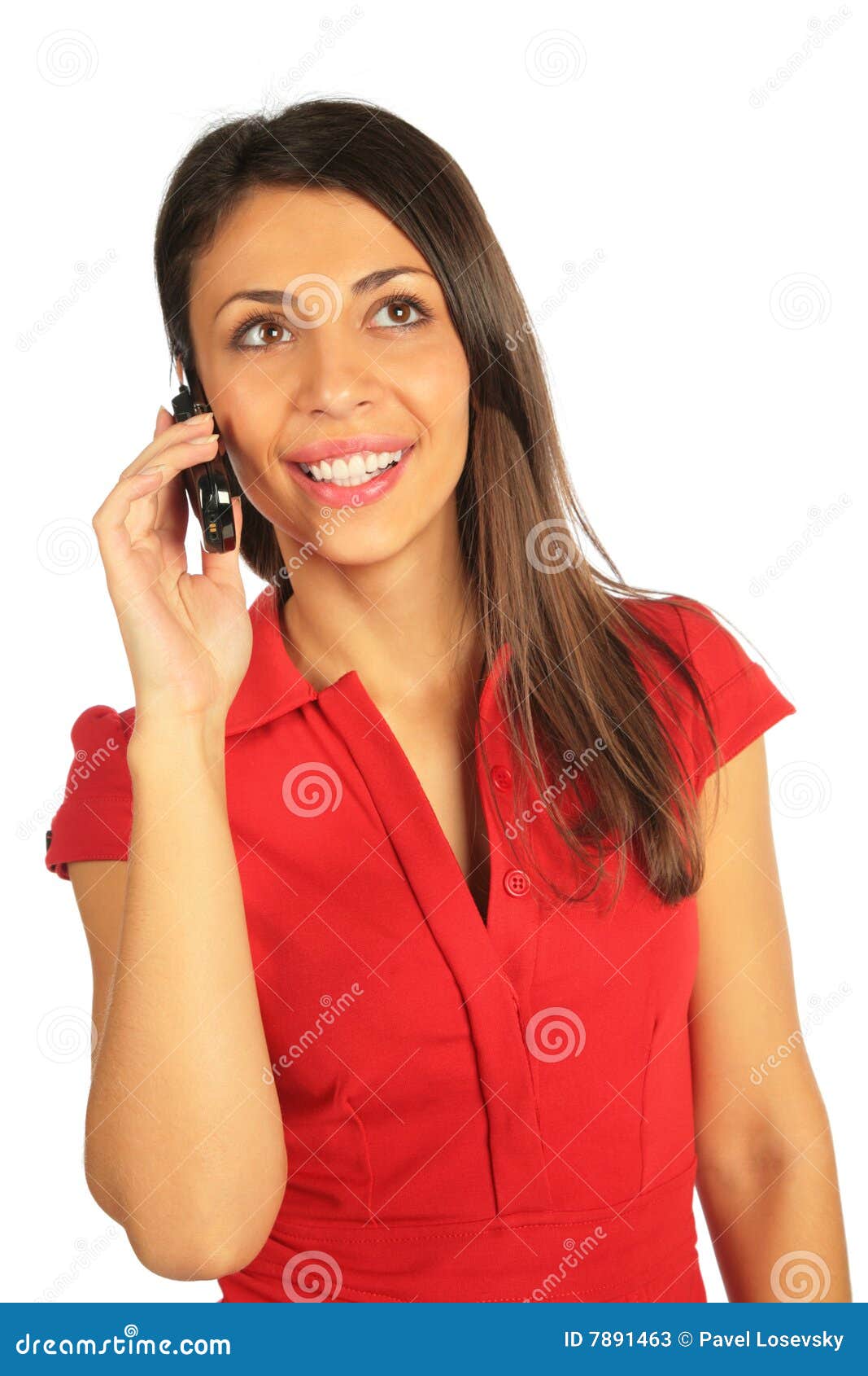 Woman Calling on Cell Phone Stock Image - Image of fashion, call: 7891463