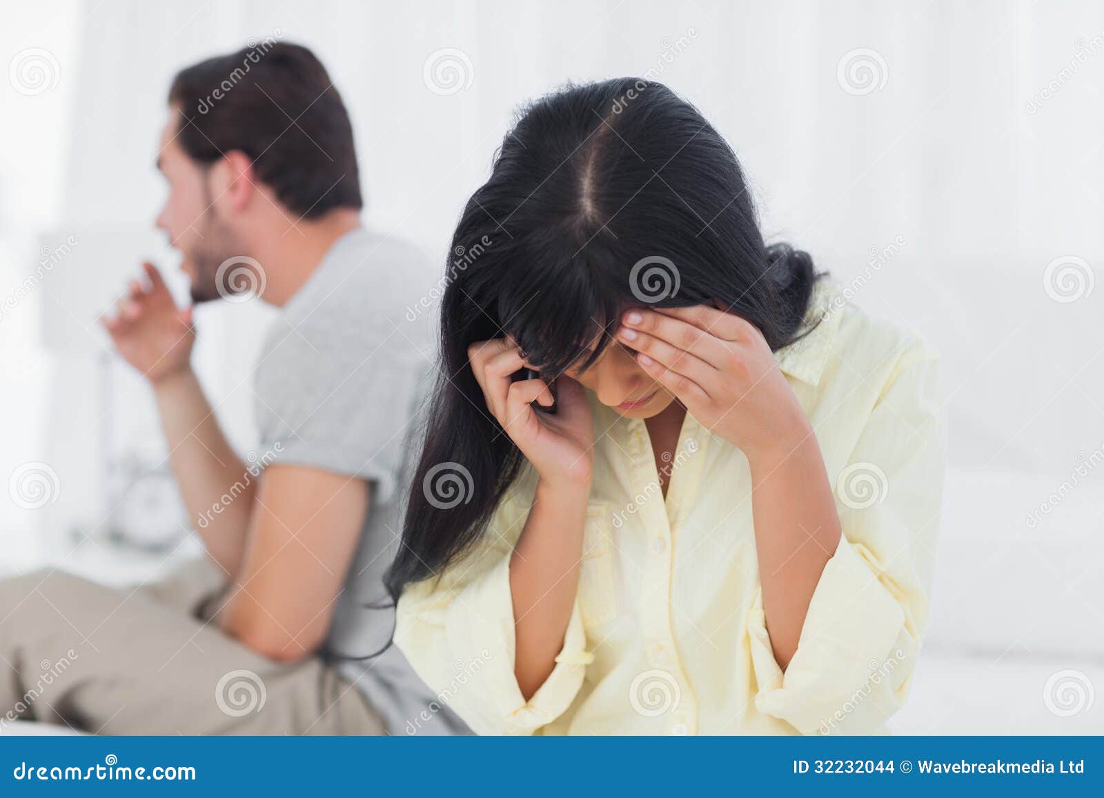Woman Calling and Crying during Dispute Stock Photo - Image of furious ...