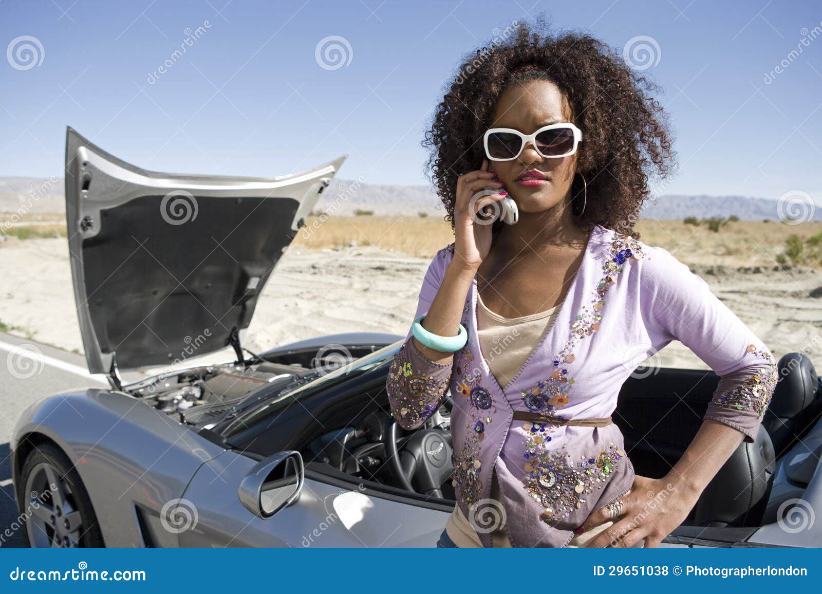 Woman Calling for Help stock photo. Image of maintenance - 29651038