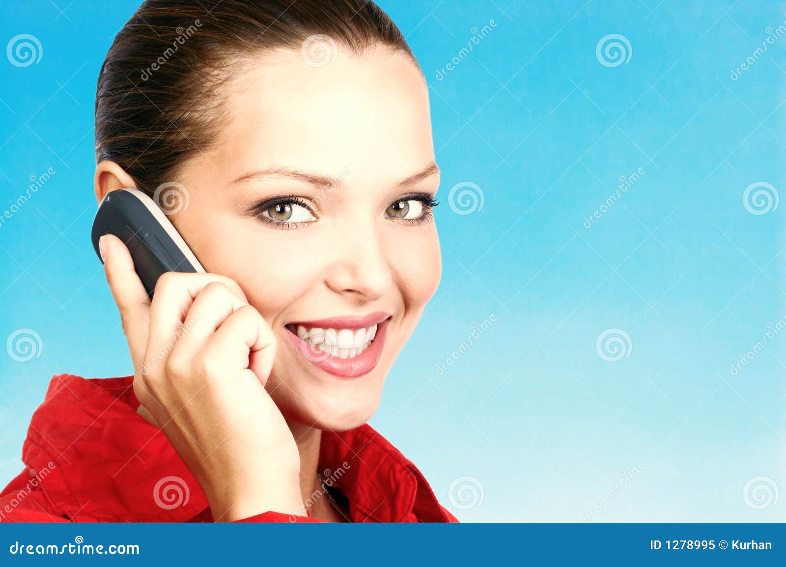 Woman calling by phone stock image. Image of executive - 1278995