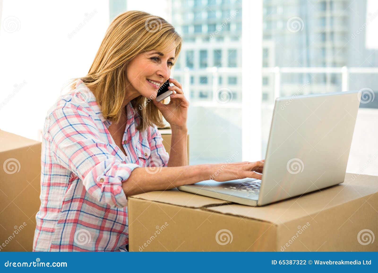 Woman calling someone stock photo. Image of gorgeous - 65387322