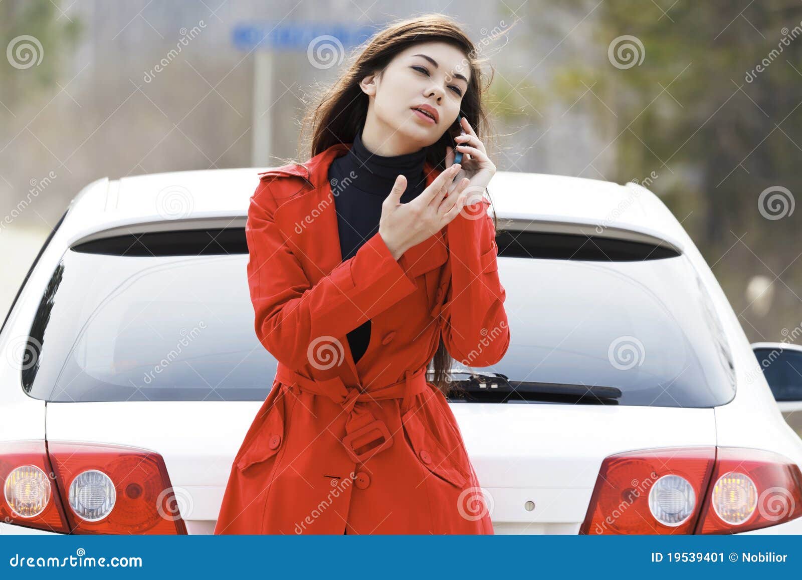 Woman calls for help stock image. Image of adult, human - 19539401