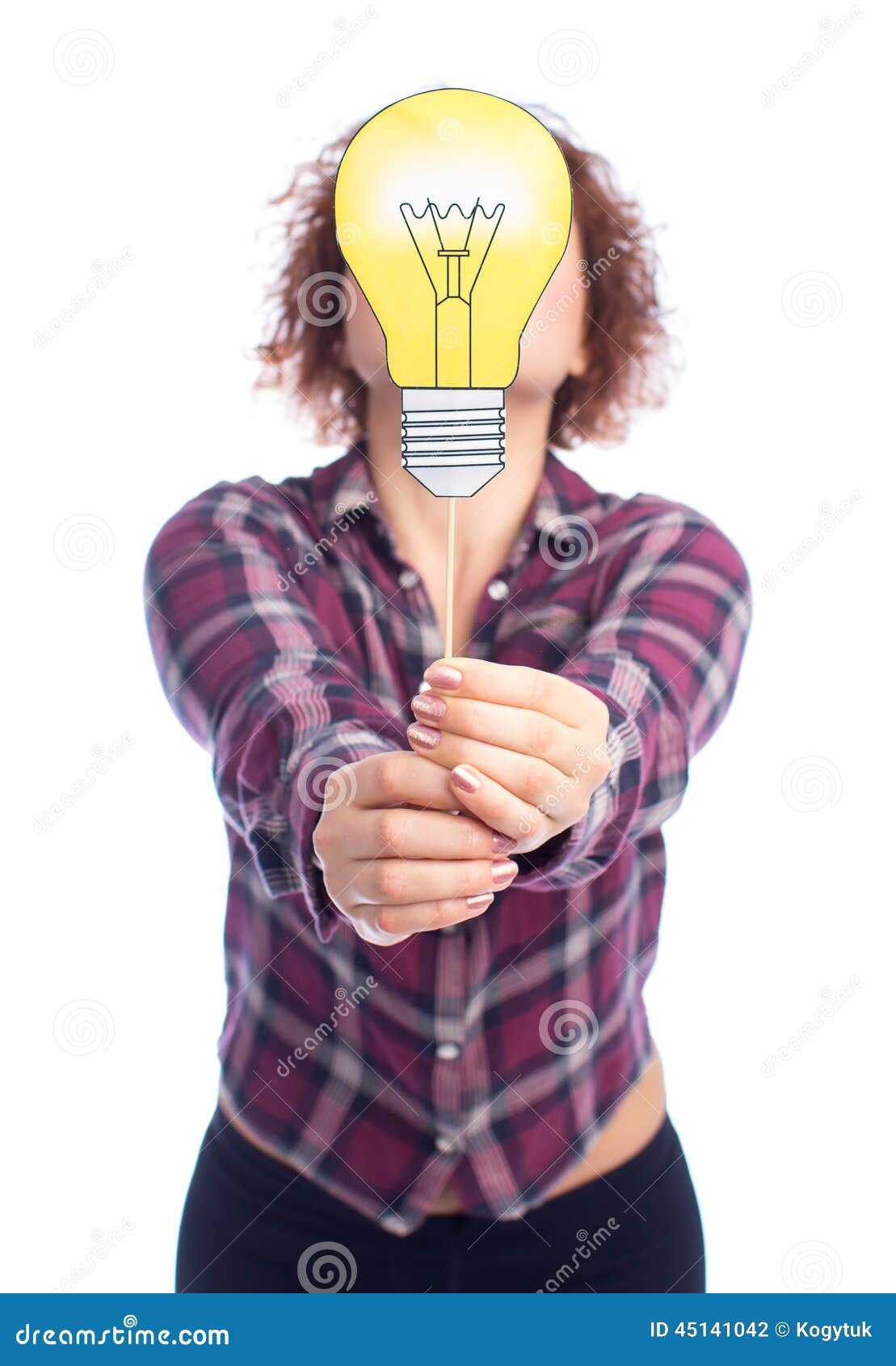 Woman Came Up with a Good Idea Stock Photo - Image of leadership ...