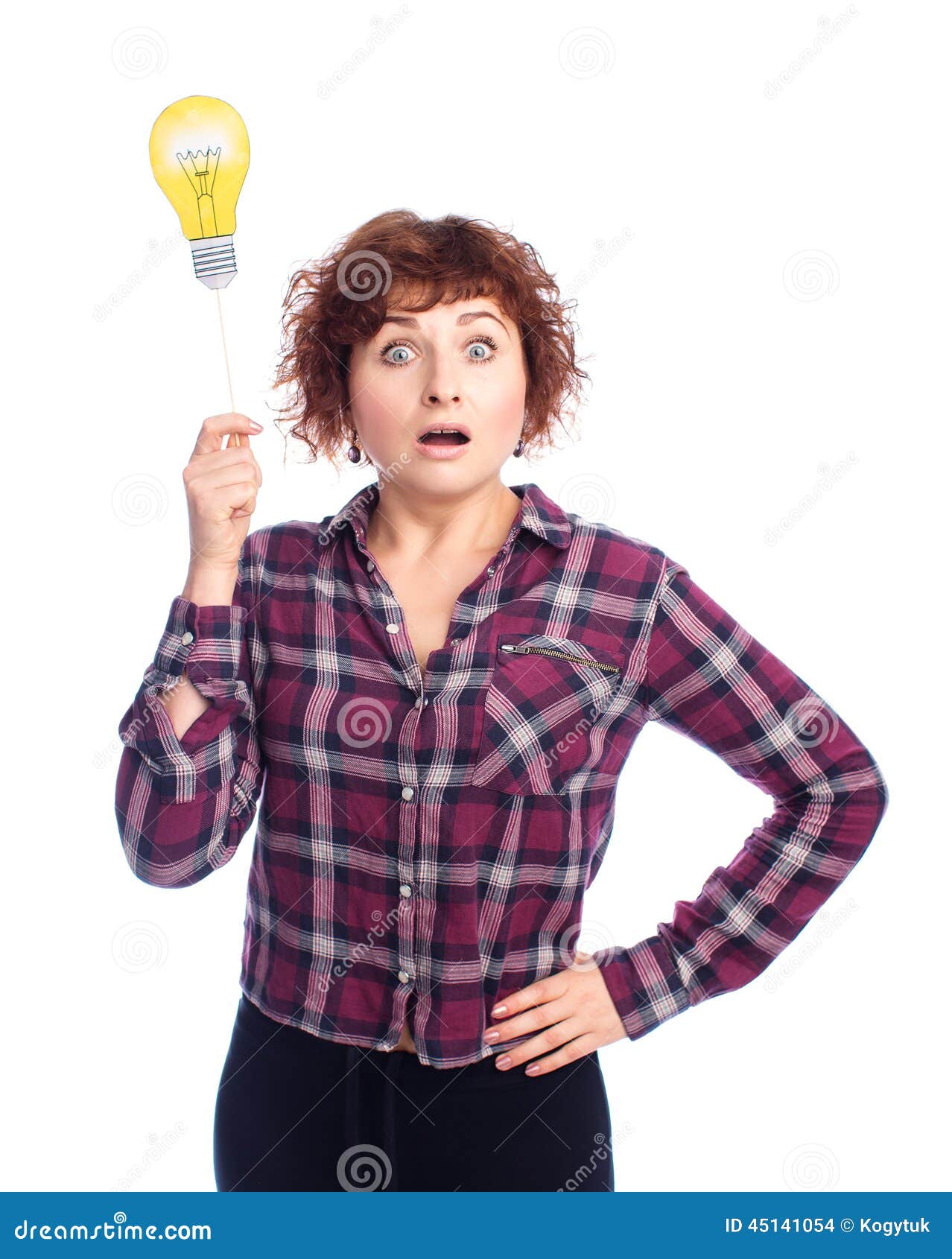 Woman Came Up with a Good Idea Stock Photo - Image of cute, face: 45141054