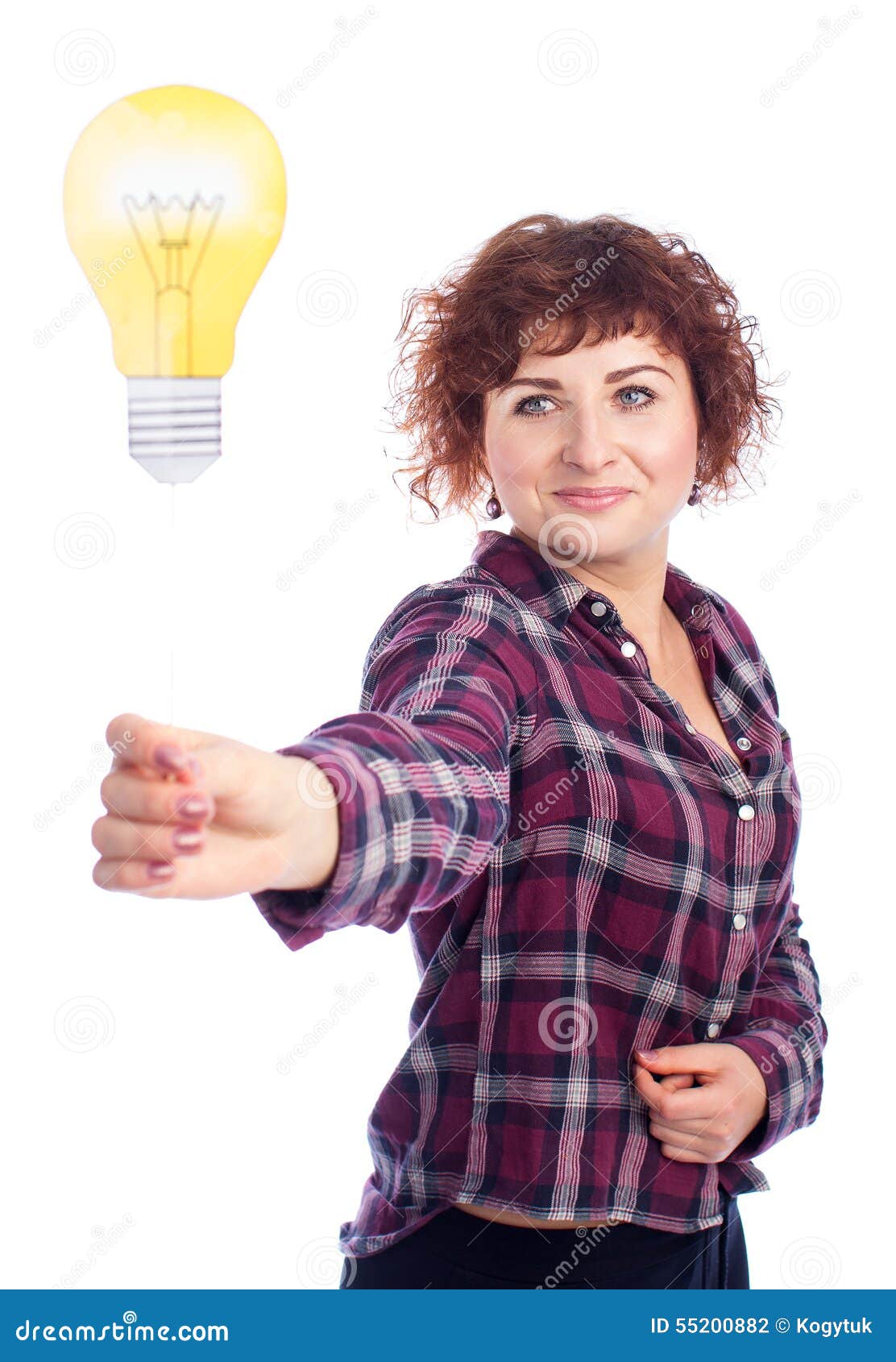 Woman Came Up with a Good Idea Stock Photo - Image of cheerful, ideas ...